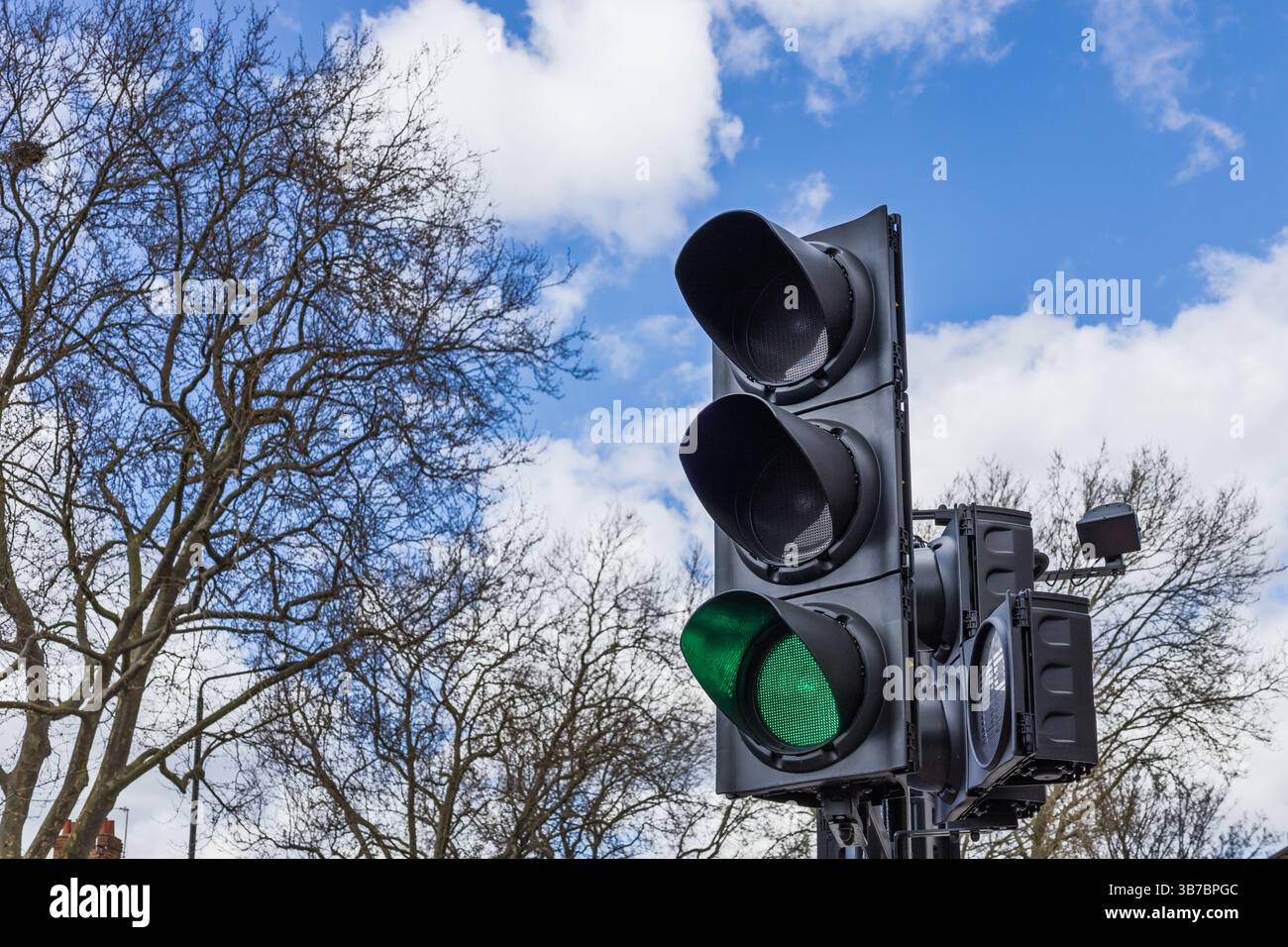 Traffic light displaying green signal Stock Photo - Alamy