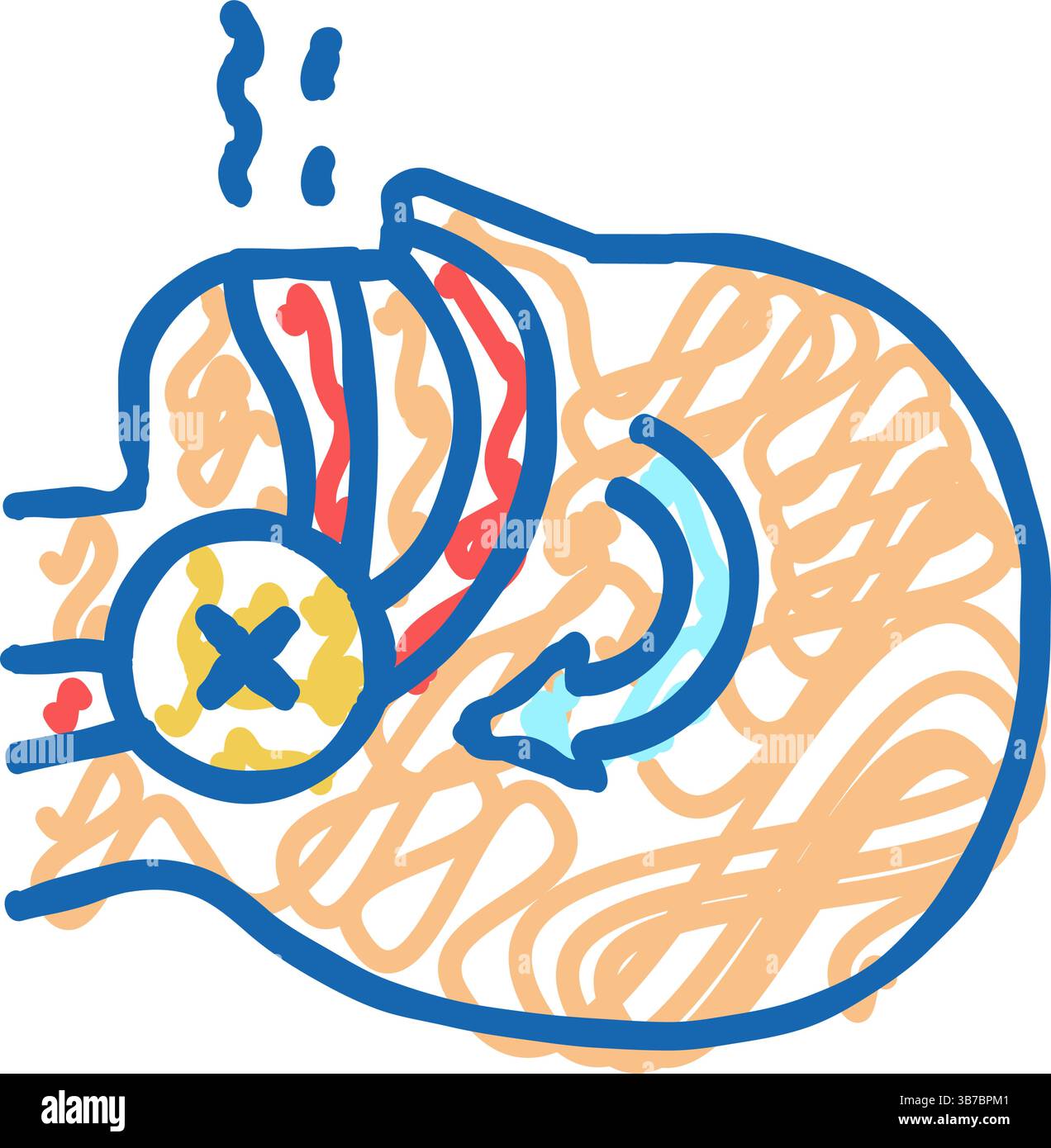 sleep apnea icon doodle illustration Stock Vector Image & Art - Alamy