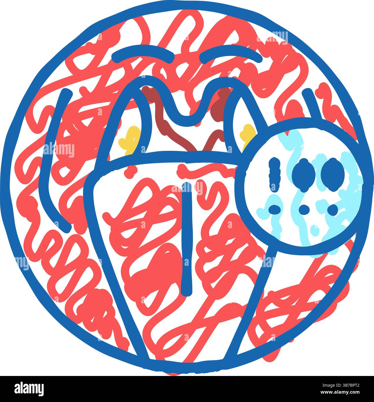 tonsils adenoid problems icon doodle illustration Stock Vector Image ...