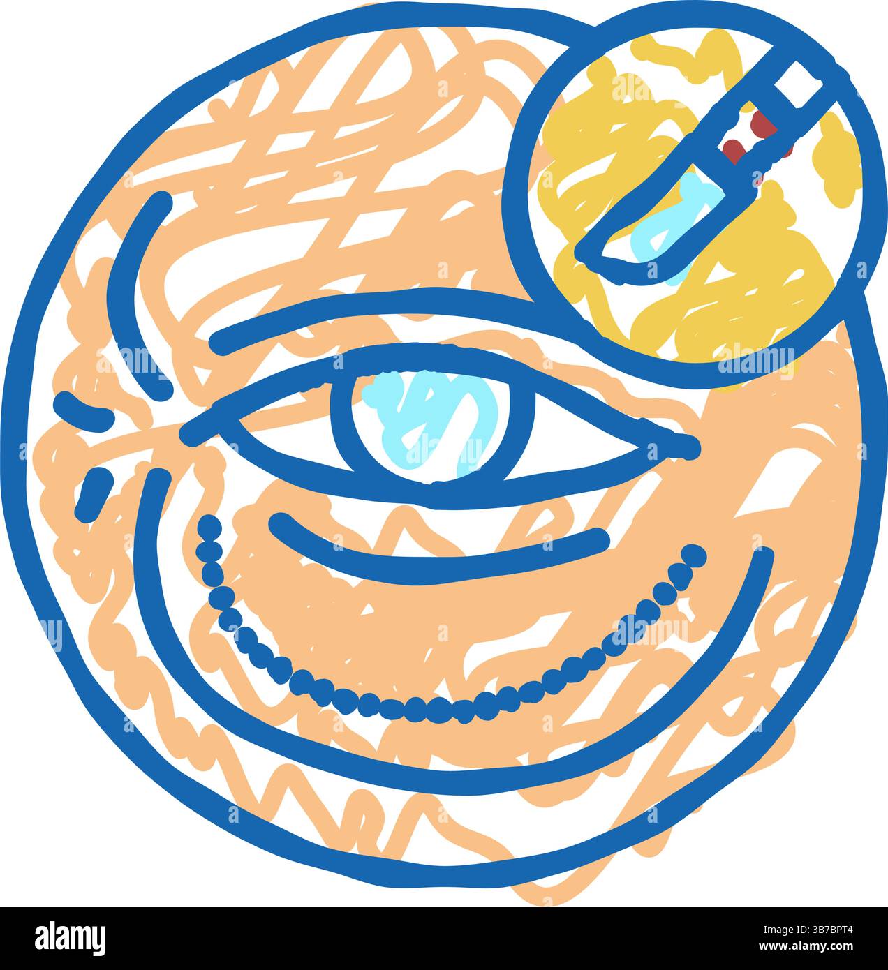 blepharoplasty surgery icon doodle illustration Stock Vector Image ...