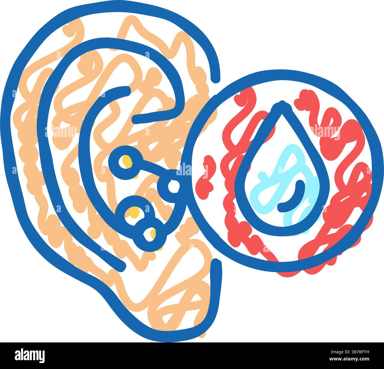 swimmers ear icon doodle illustration Stock Vector Image & Art - Alamy
