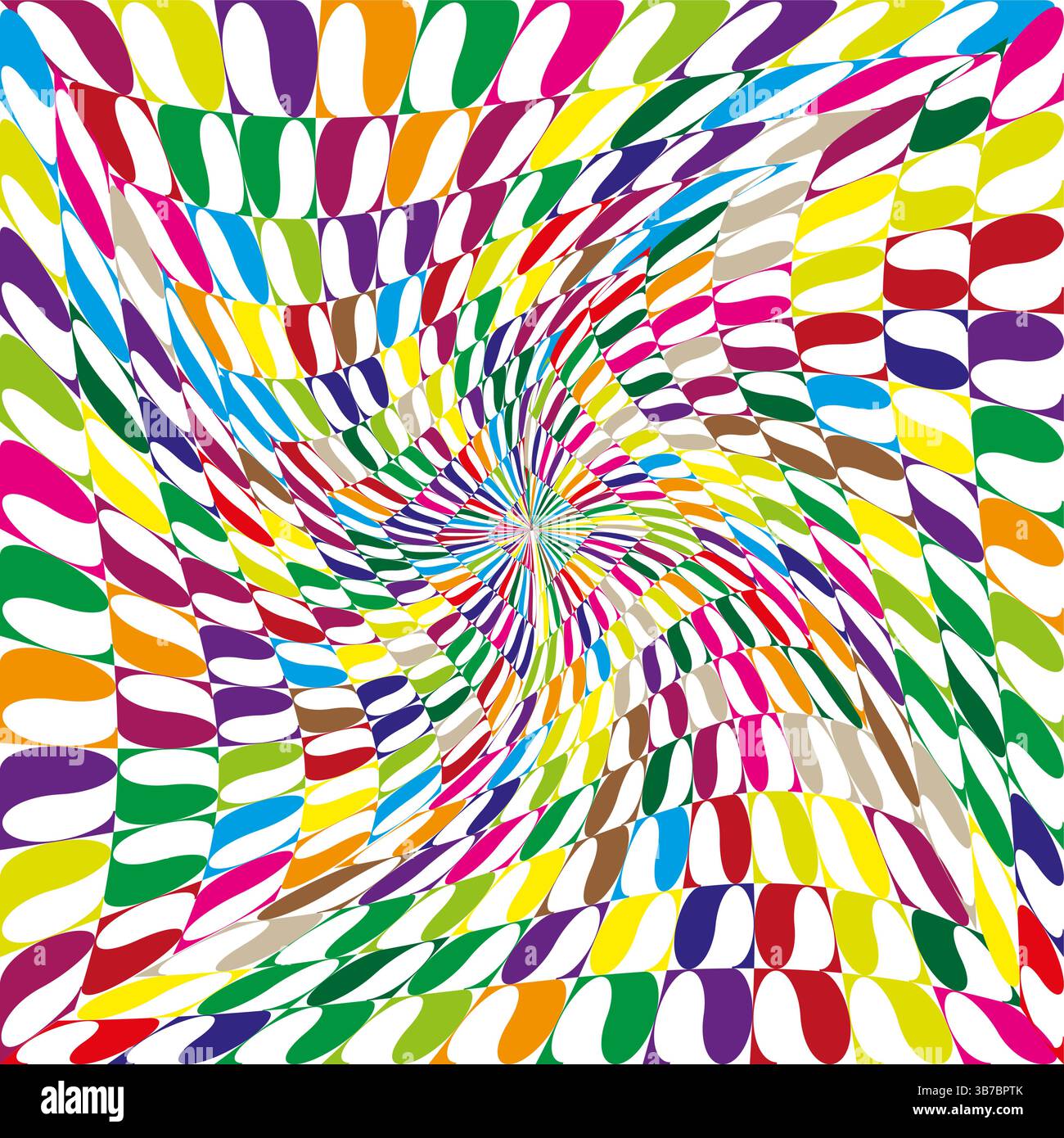 Twisted color illusion. Psychedelic wave pattern. Abstract swirl vector ...