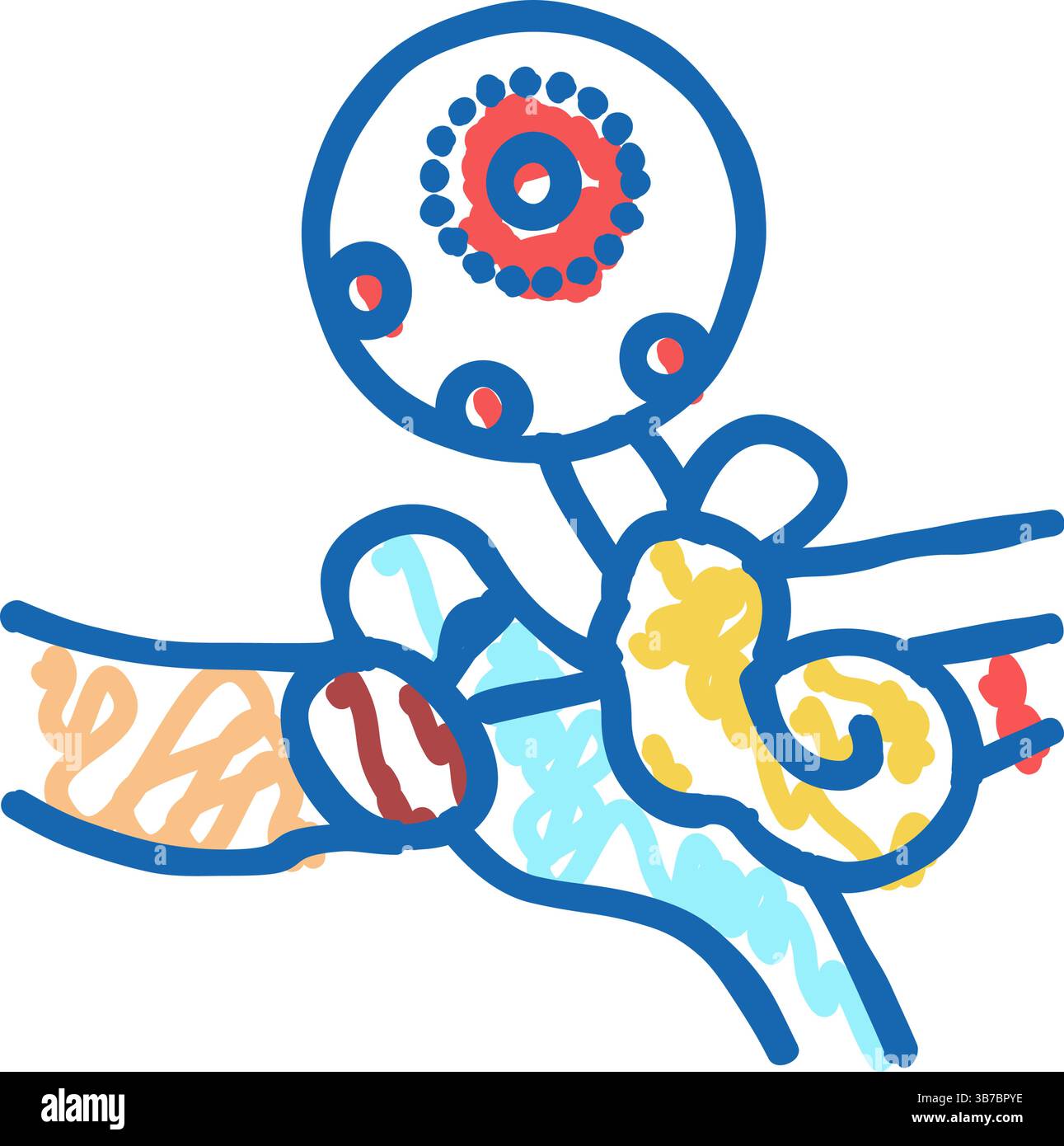 cholesteatoma health problem icon doodle illustration Stock Vector ...