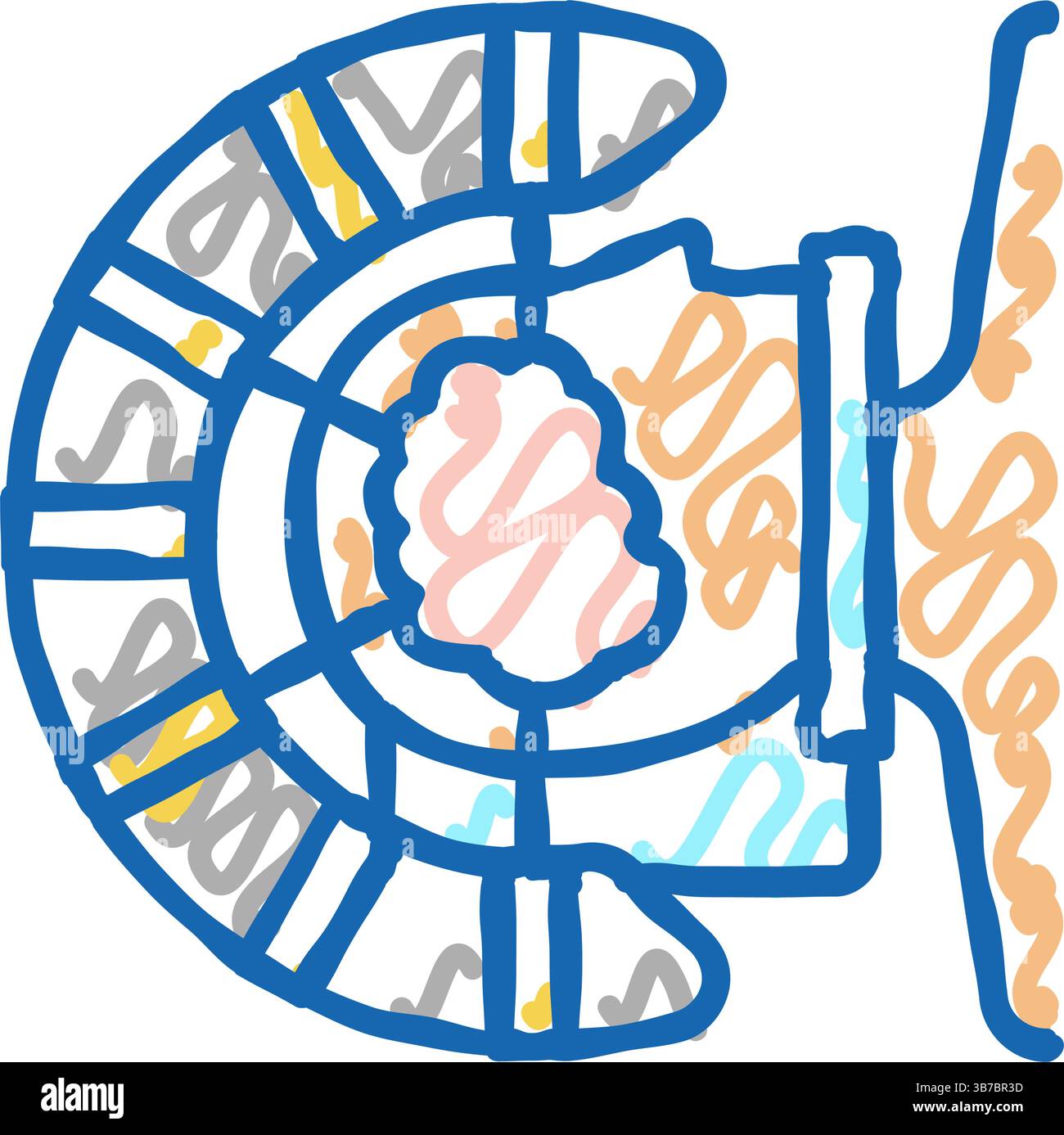 stereotactic radiosurgery icon doodle illustration Stock Vector Image ...