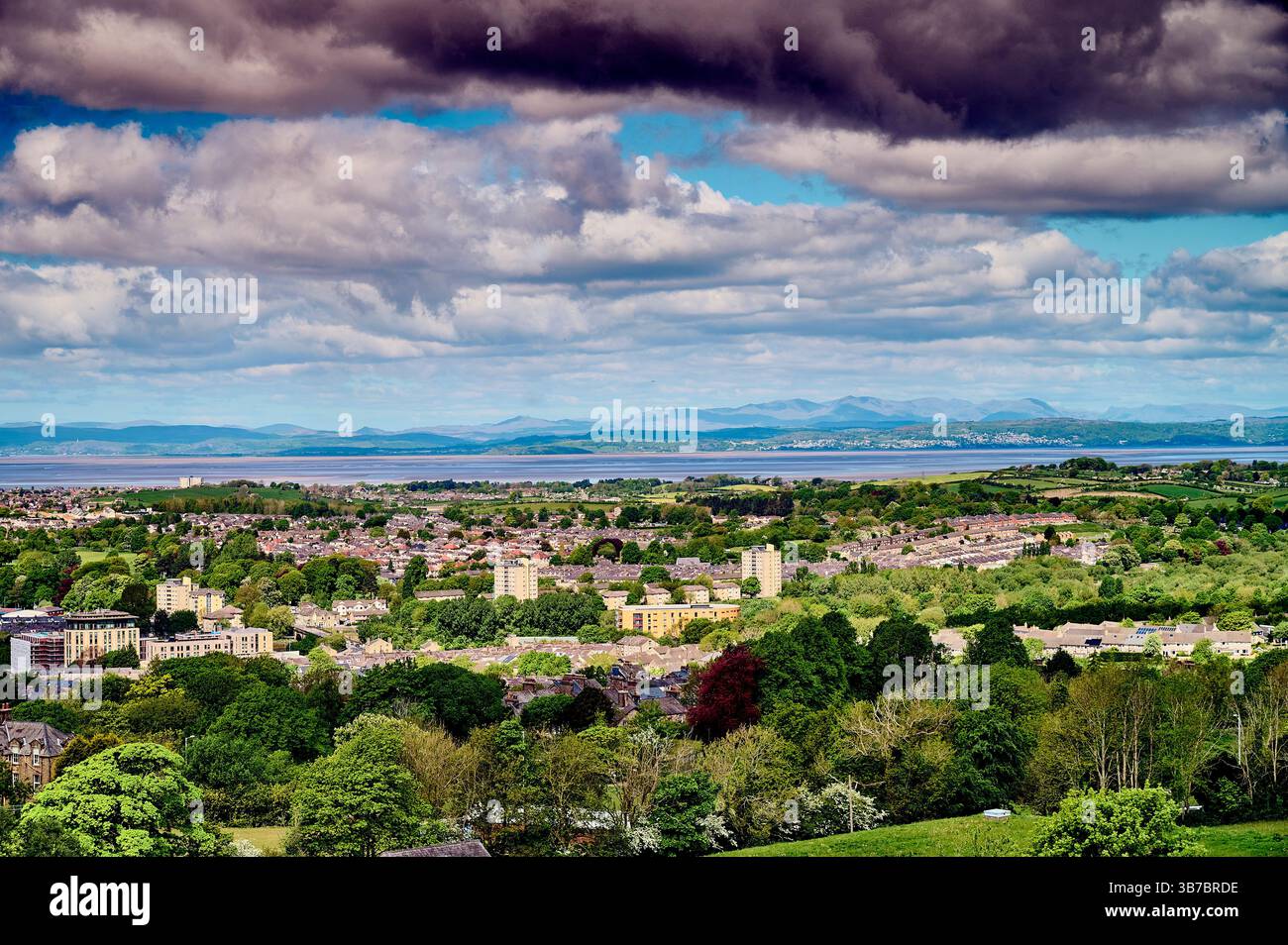 View over Morecambe bay and the Lakeland fells from the Ashton ...