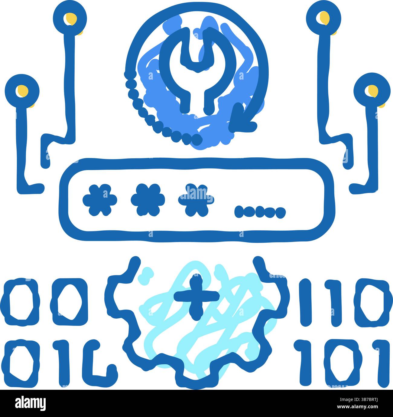 password recovery icon doodle illustration Stock Vector Image & Art - Alamy