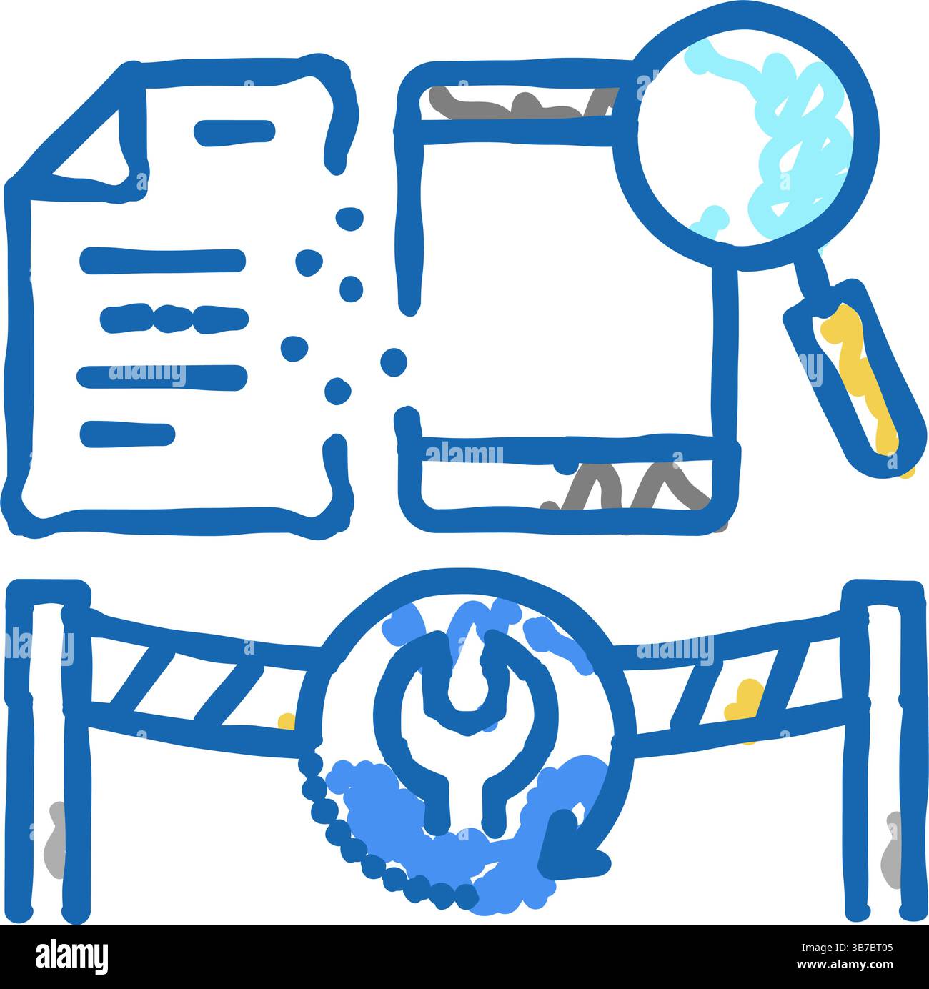 computer forensics services icon doodle illustration Stock Vector Image ...