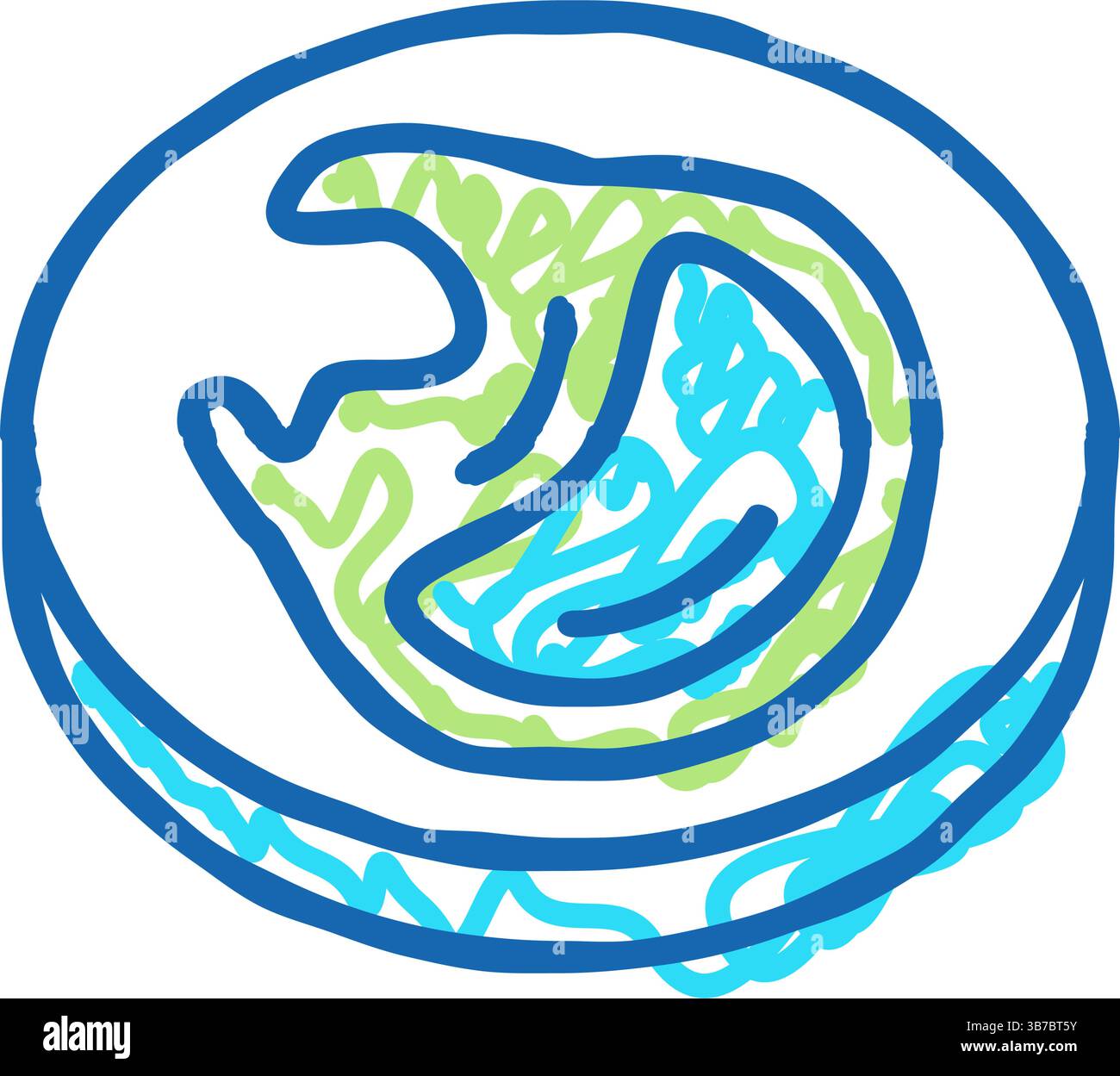 macrophage cell immunity icon doodle illustration Stock Vector Image ...