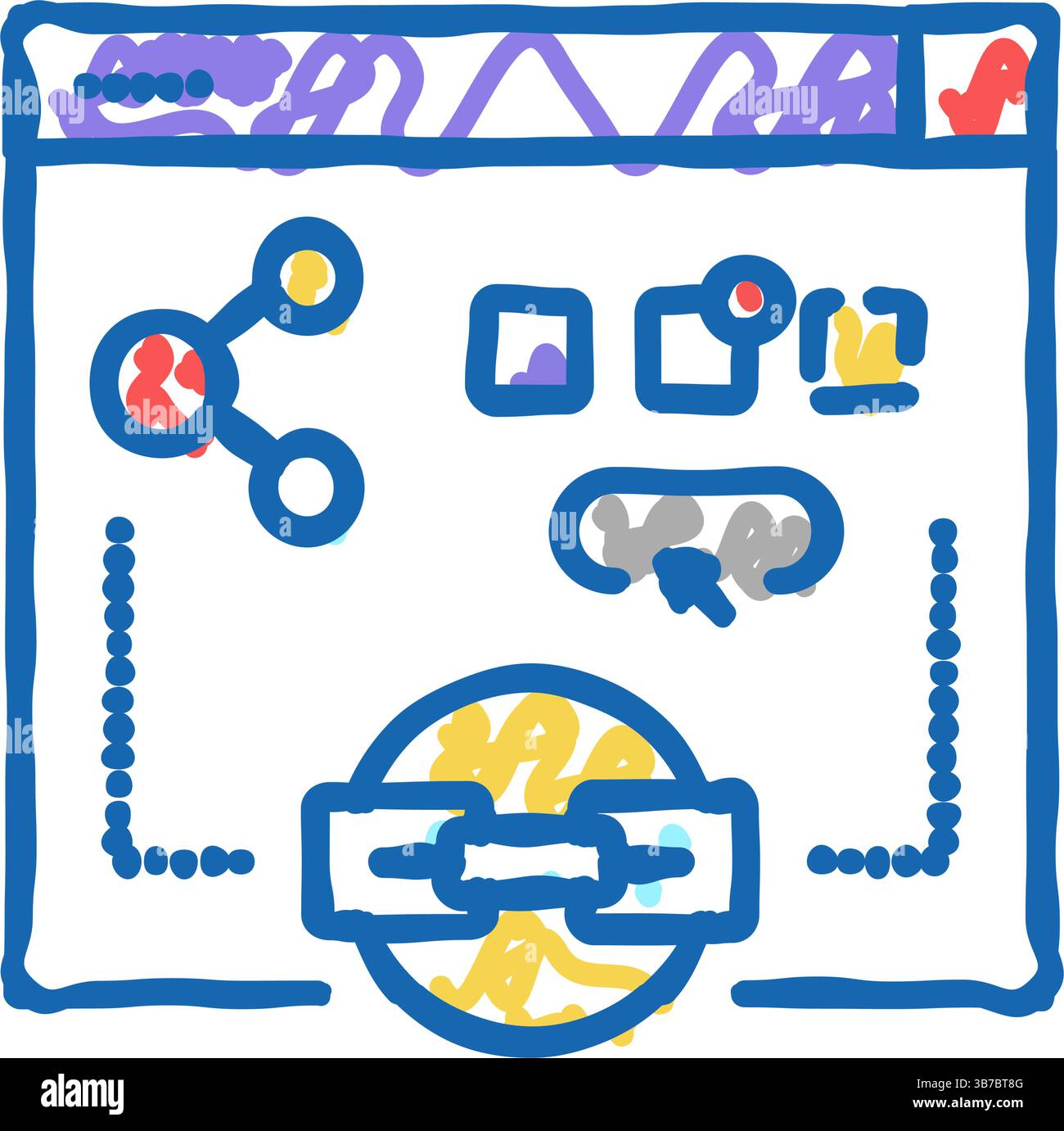 social sharing icon doodle illustration Stock Vector Image & Art - Alamy