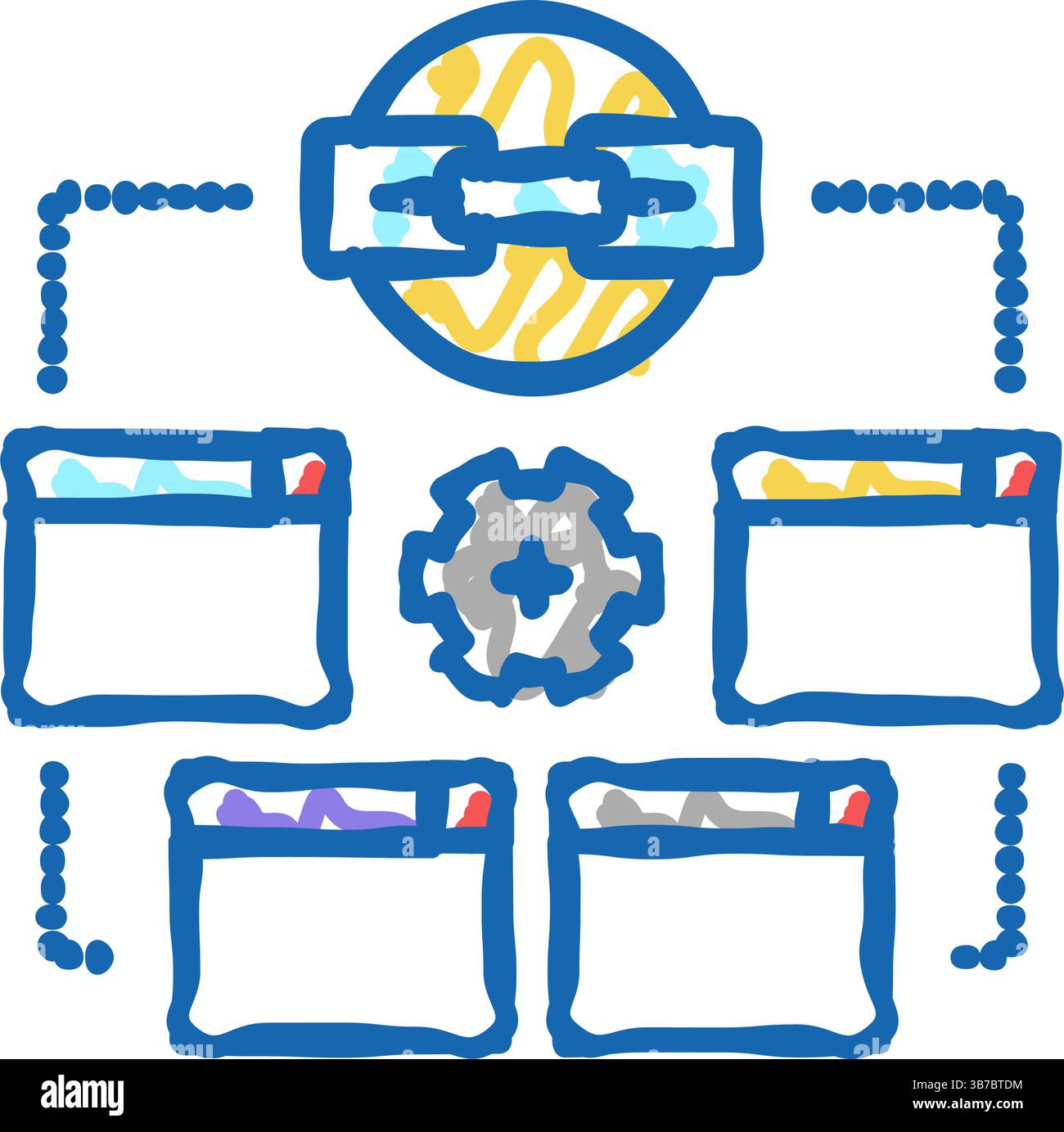 optimization link icon doodle illustration Stock Vector Image & Art - Alamy