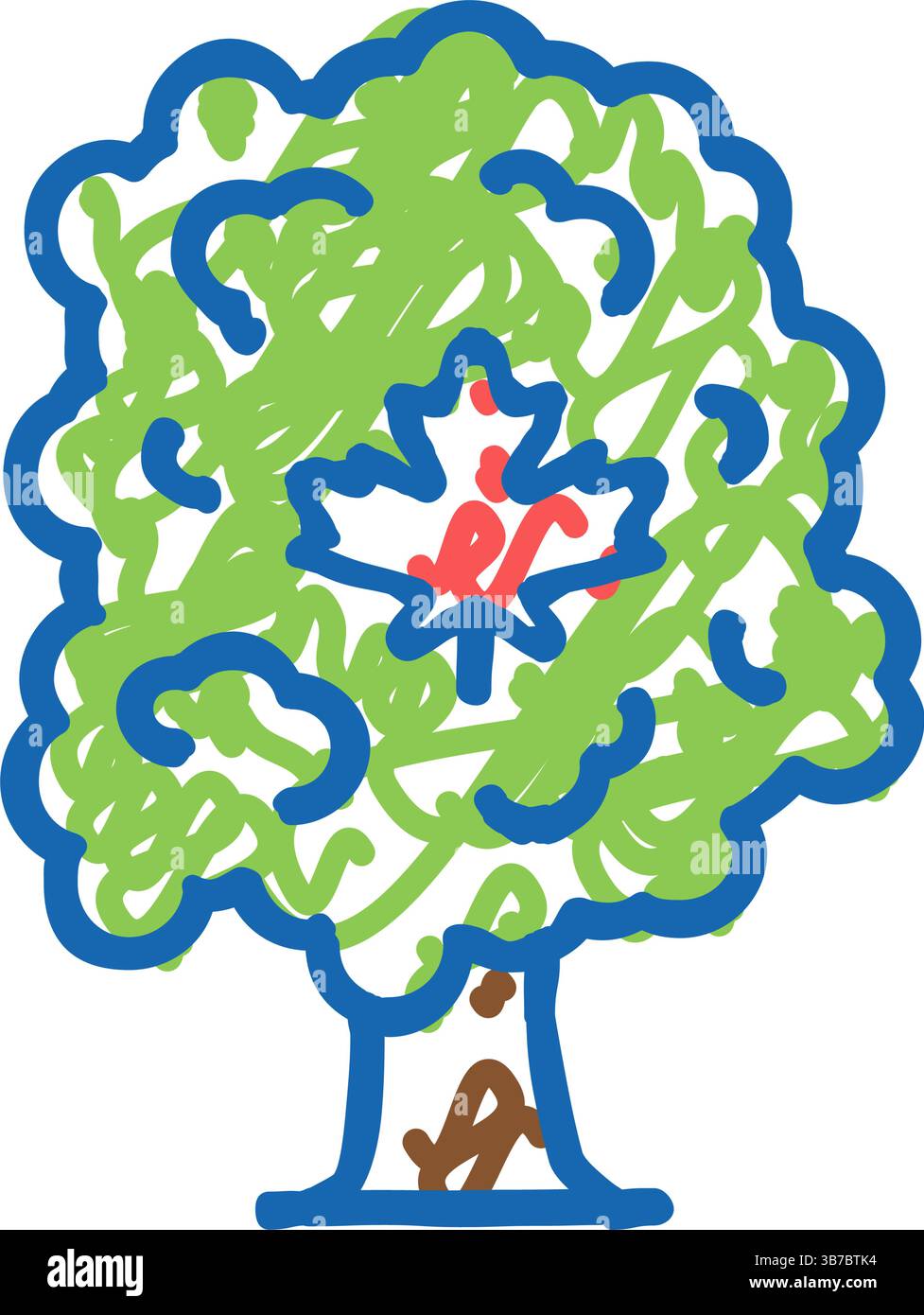 Doodle natural tree delicious Stock Vector Images - Alamy