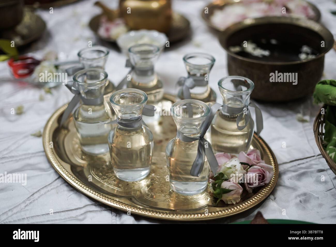 water in a bottle one of the elements for a traditional event before ...