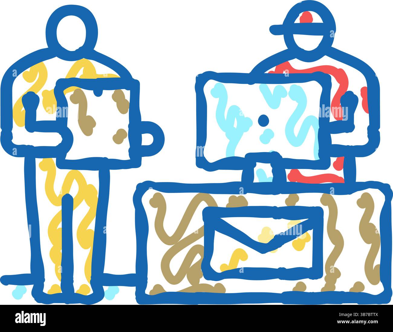 post service icon doodle illustration Stock Vector Image & Art - Alamy