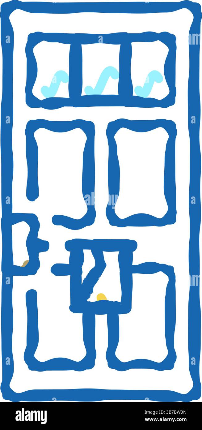 Letter in door letterbox Stock Vector Images - Alamy