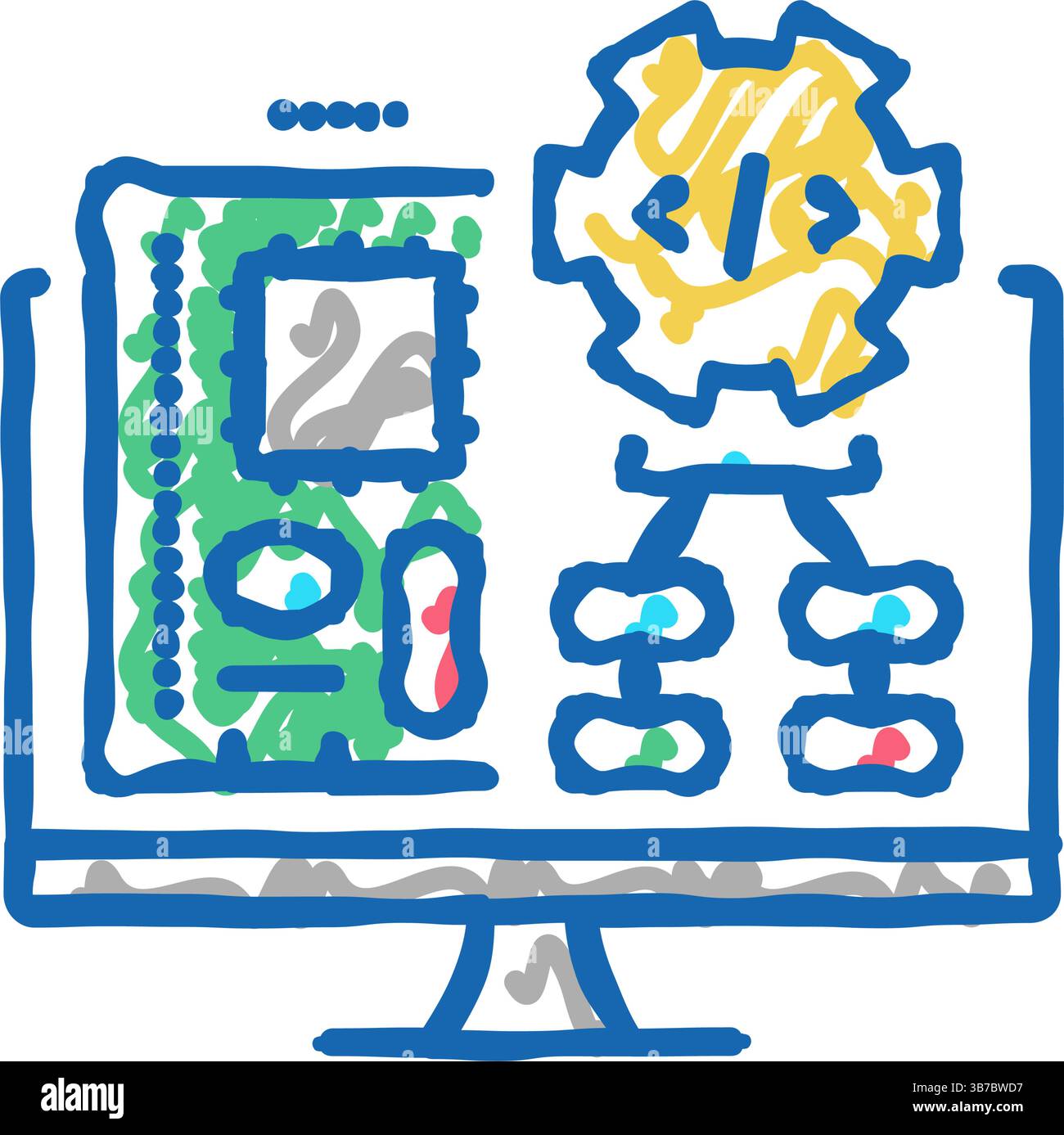 embedded software icon doodle illustration Stock Vector Image & Art - Alamy