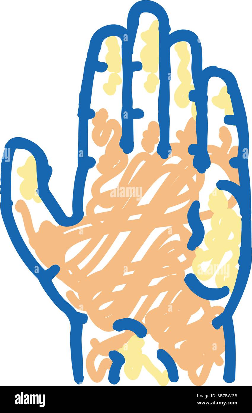 scleroderma skin disease icon doodle illustration Stock Vector Image ...