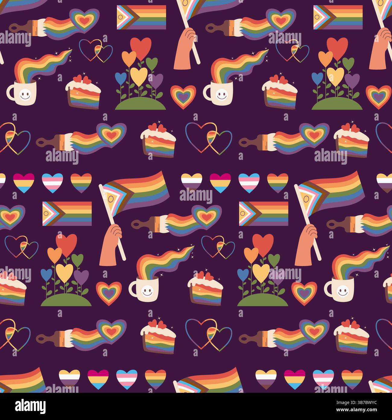 Bisexual pansexual rainbow flag Stock Vector Images - Alamy