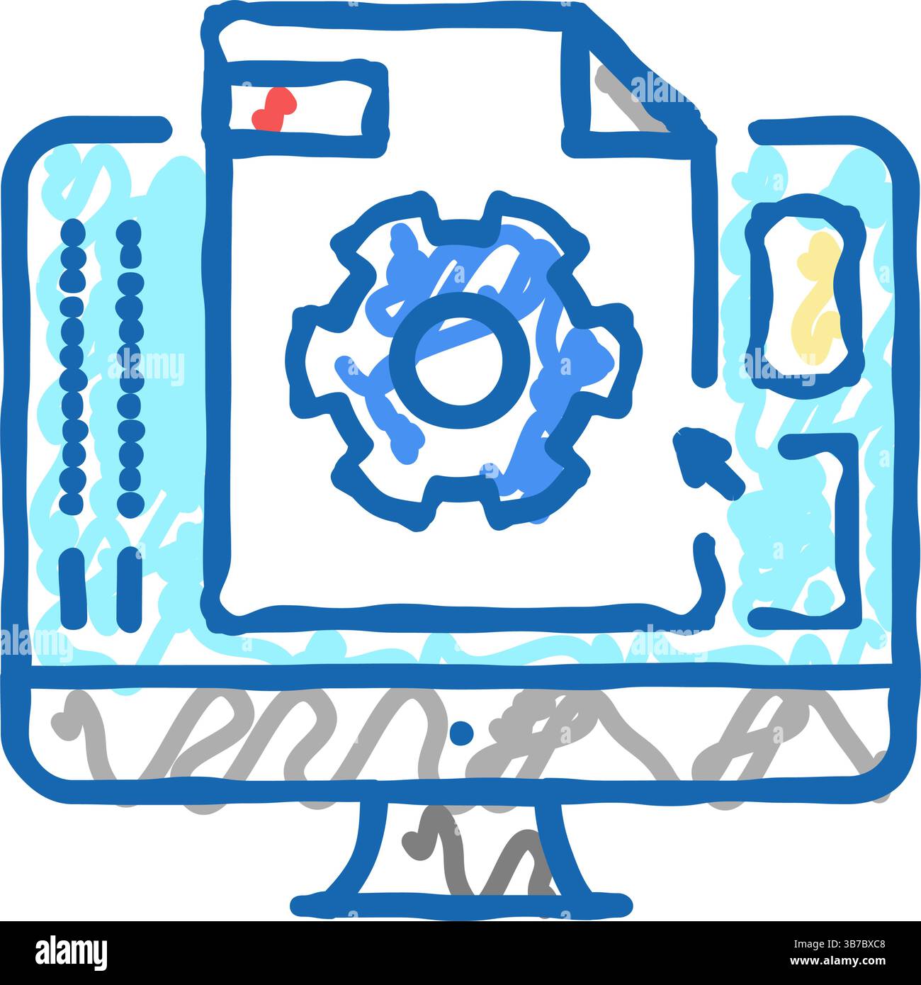 3d prototyping icon doodle illustration Stock Vector Image & Art - Alamy