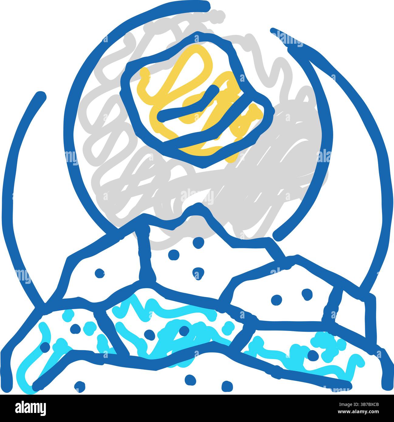 synthetic resin production icon doodle illustration Stock Vector Image ...