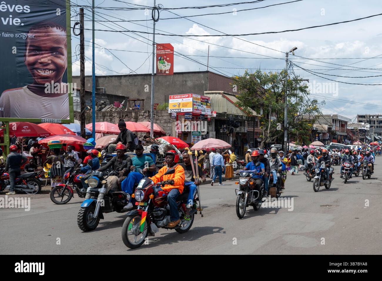 Goma. 5th May, 2025. This photo taken on May 5, 2025 shows a street ...