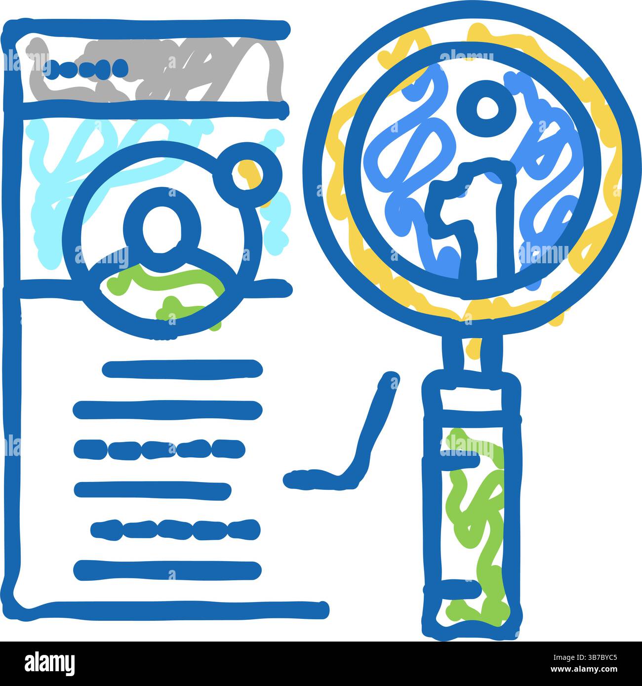 kyc account financial information icon doodle illustration Stock Vector ...