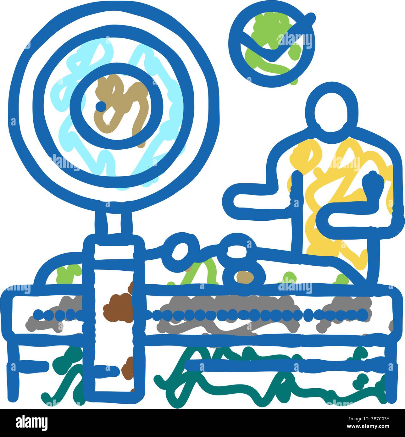 quality control olive production icon doodle illustration Stock Vector ...