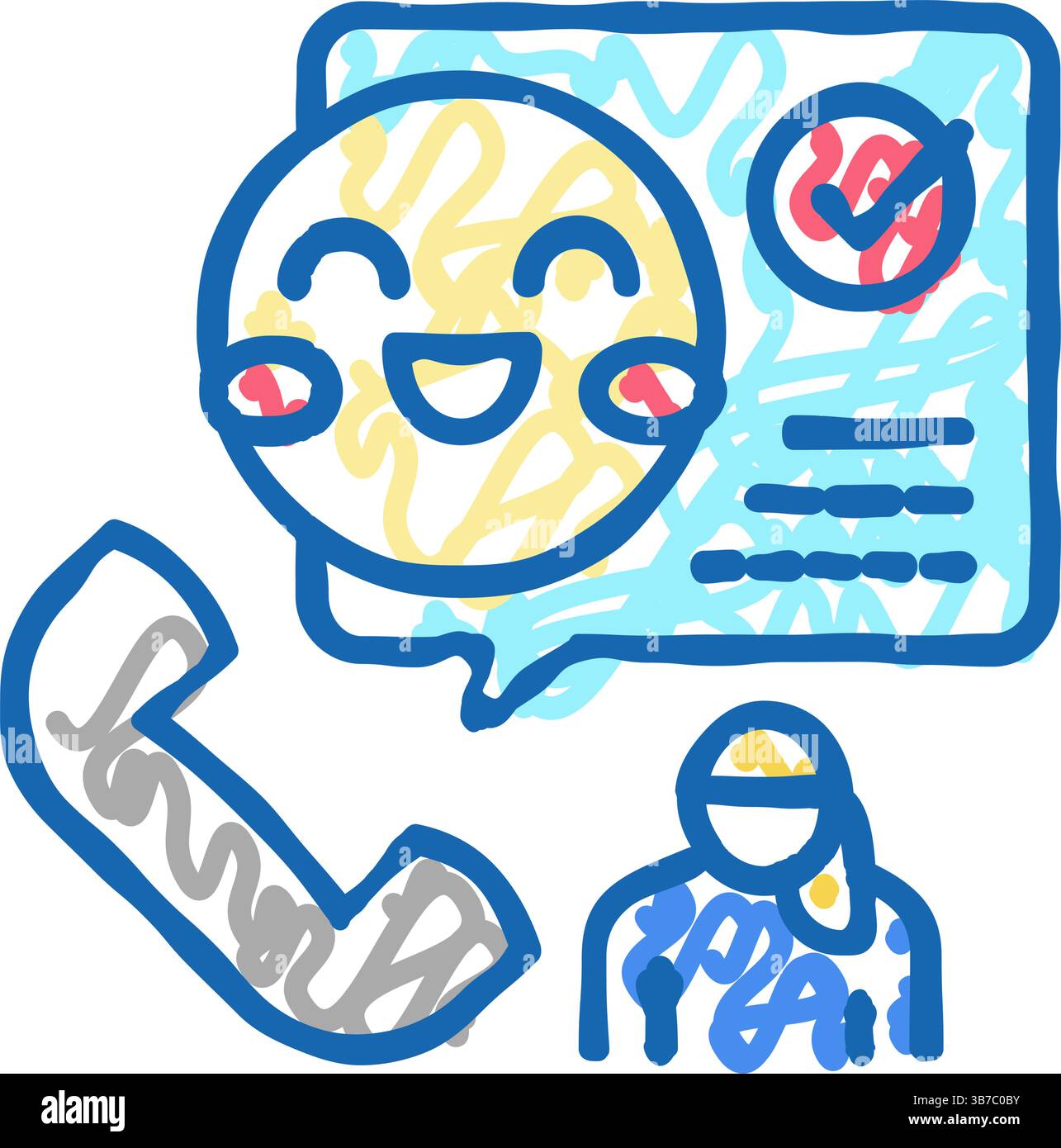 on-call babysitter icon doodle illustration Stock Vector Image & Art ...