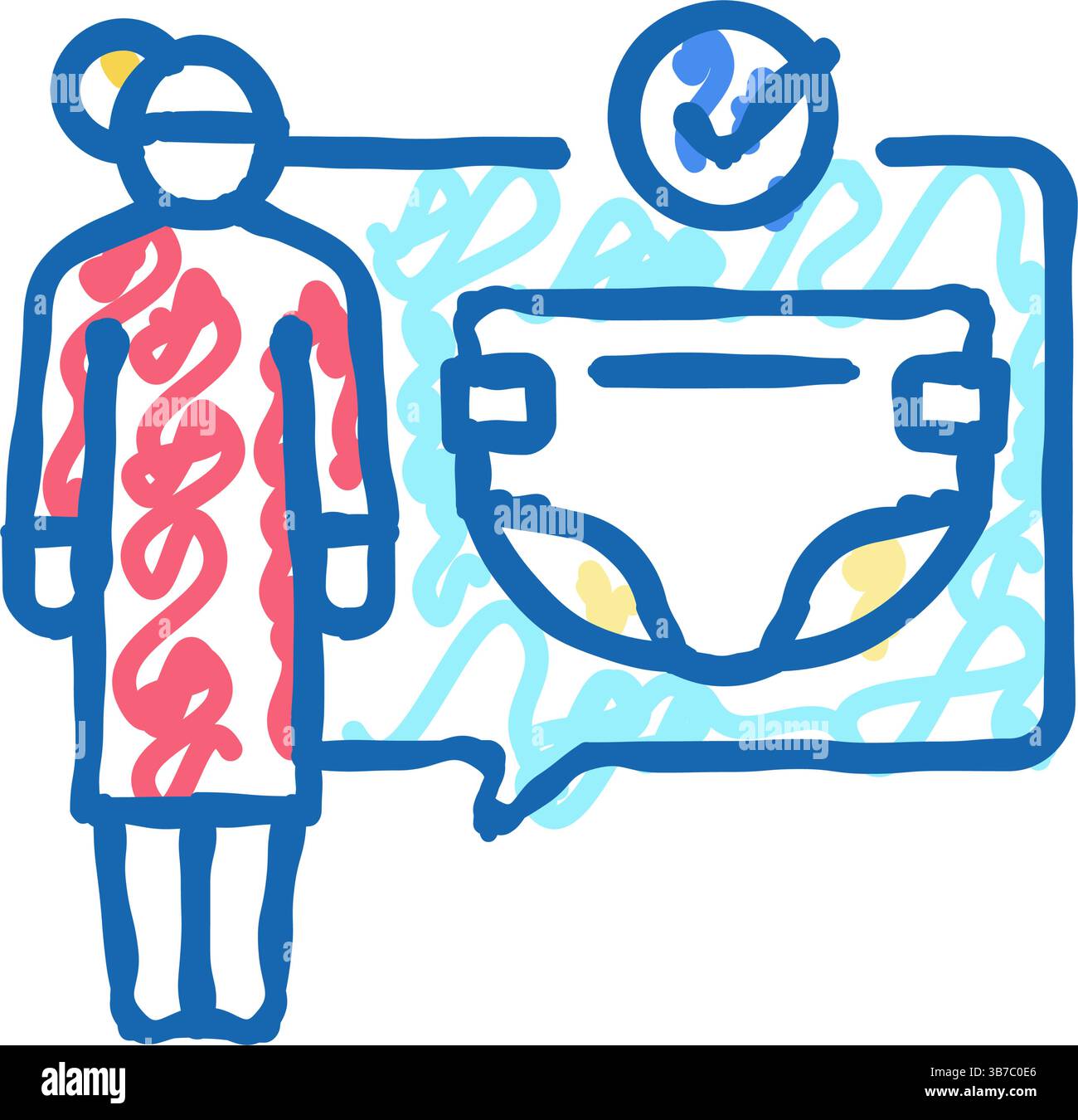 changing diapers icon doodle illustration Stock Vector Image & Art - Alamy