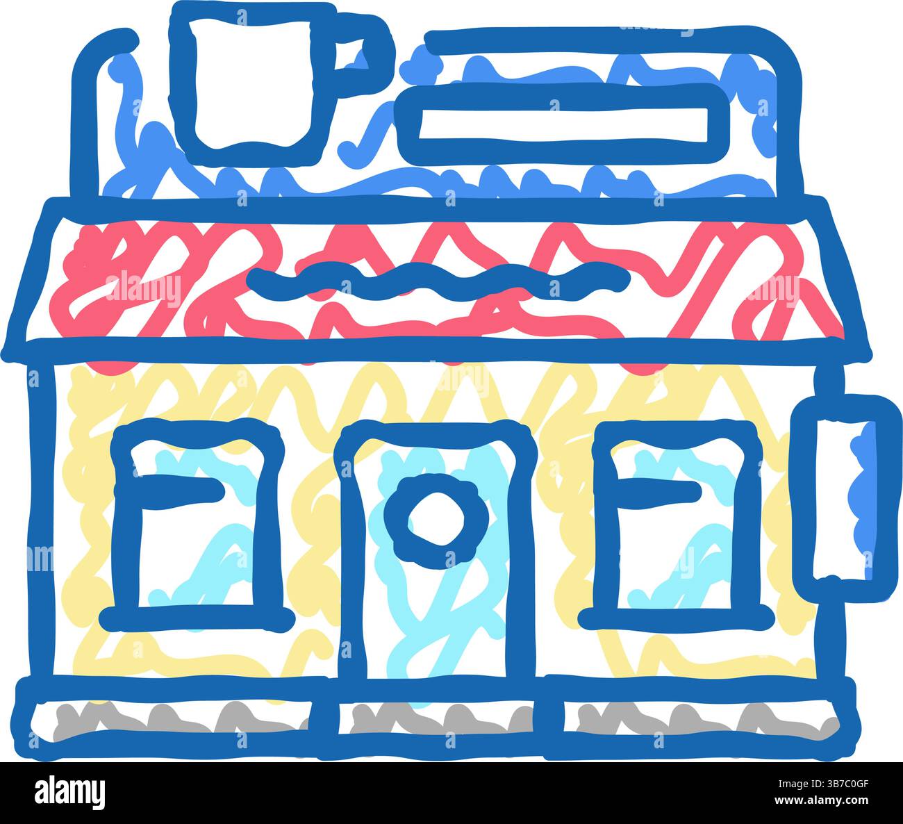 coffee shop icon doodle illustration Stock Vector Image & Art - Alamy