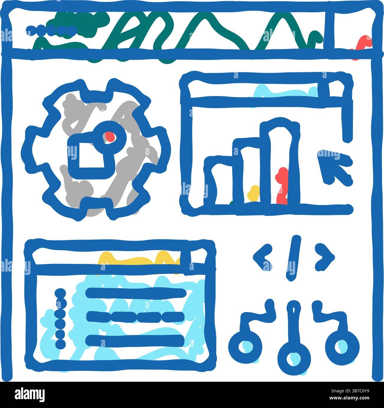 software erp icon doodle illustration Stock Vector Image & Art - Alamy