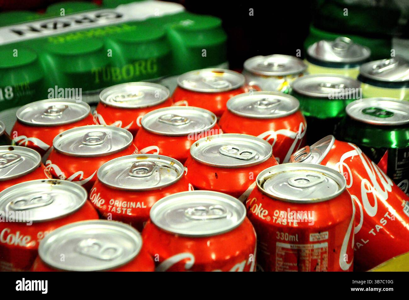 Copenhagen/ DenmarK/06 .MAY 2025/ Coca cola cans international labour ...