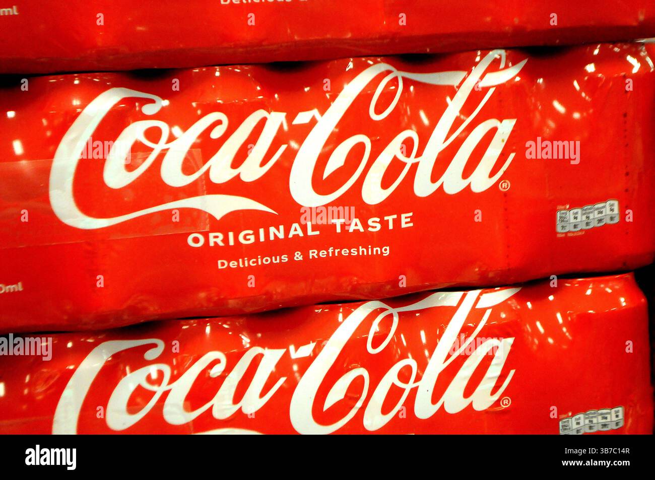 Copenhagen/ DenmarK/06 .MAY 2025/ Coca cola cans international labour ...