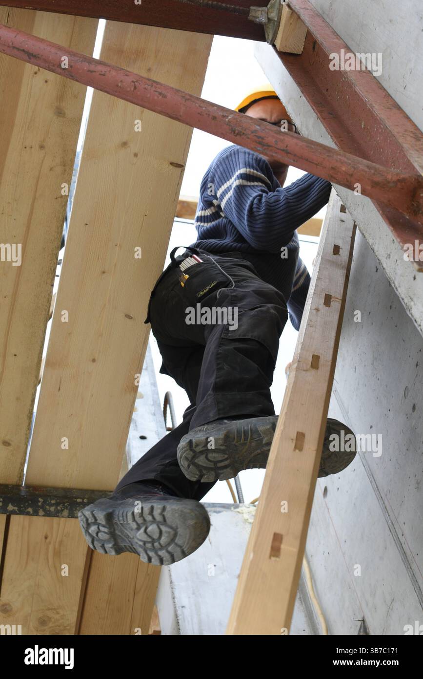 a ladder for climbing up when people working at height a ladder for ...