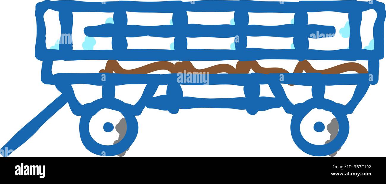 wagon farm icon doodle illustration Stock Vector Image & Art - Alamy