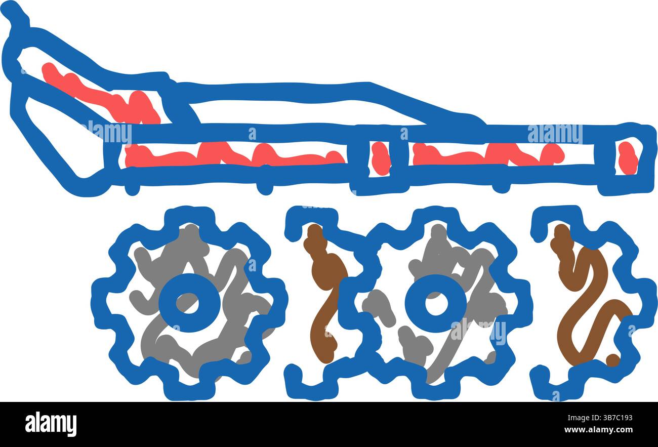 harrow farm equipment icon doodle illustration Stock Vector Image & Art ...