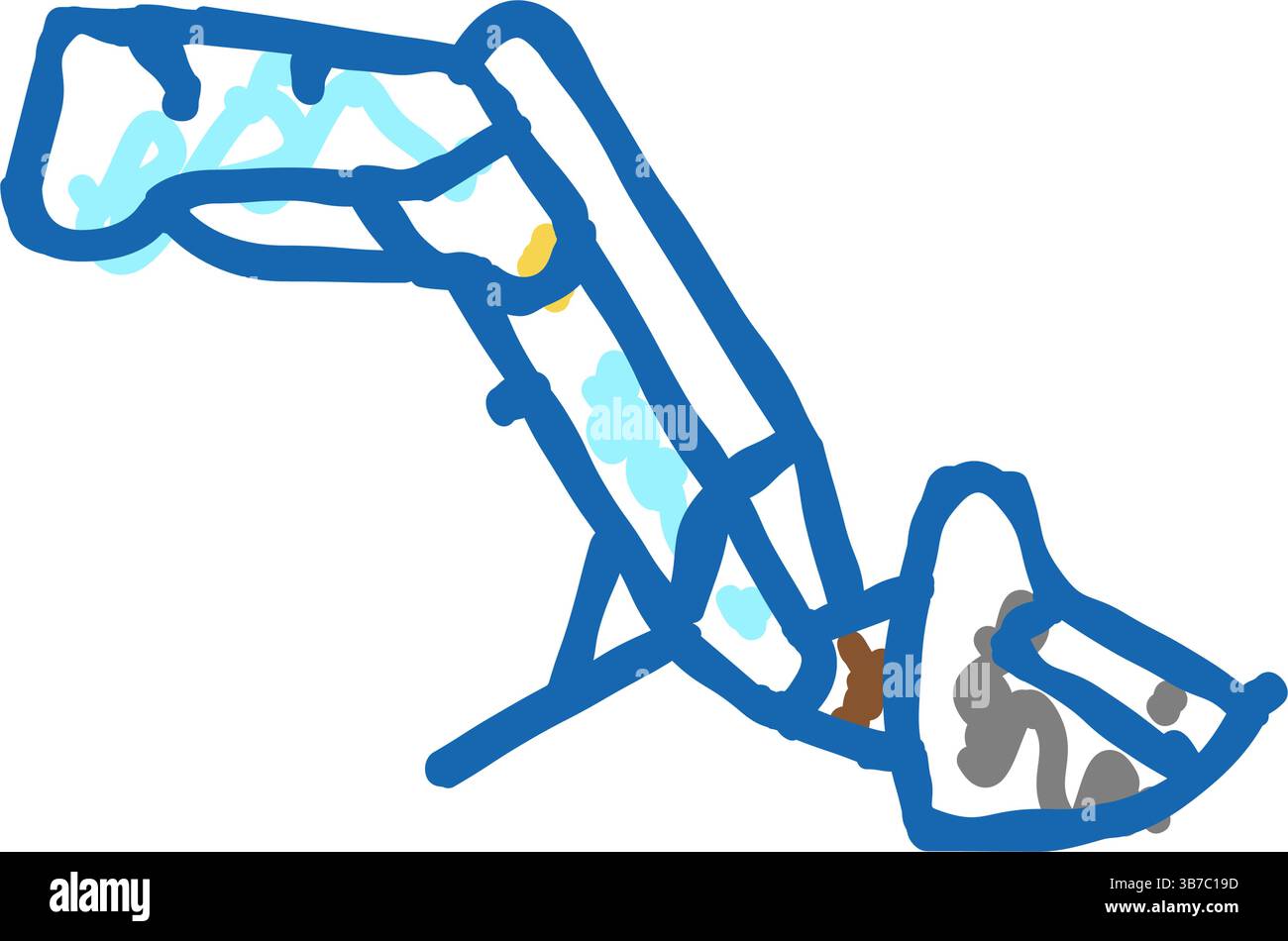 front end loader farm tool icon doodle illustration Stock Vector Image ...