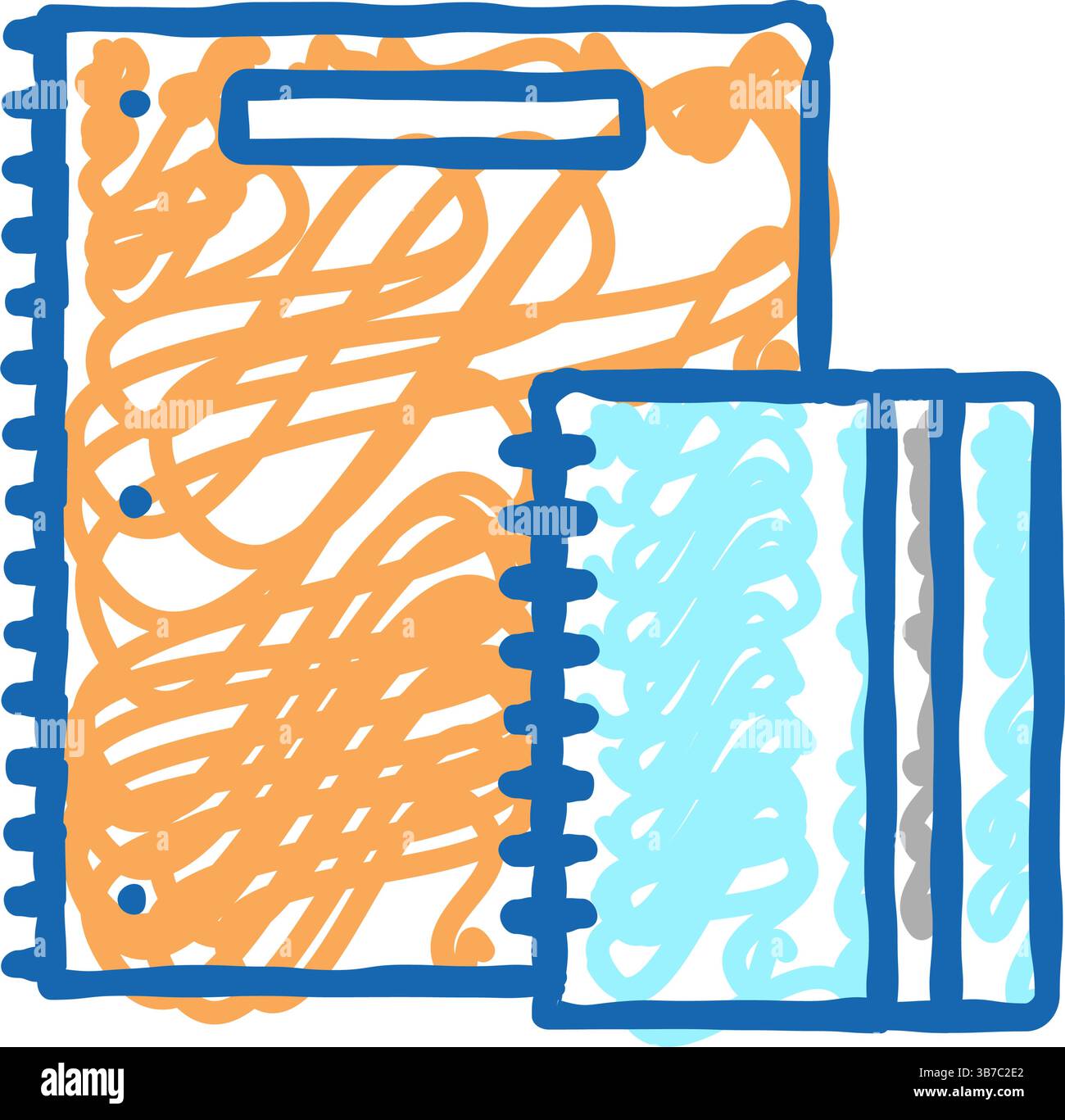spiral notebook icon doodle illustration Stock Vector Image & Art - Alamy