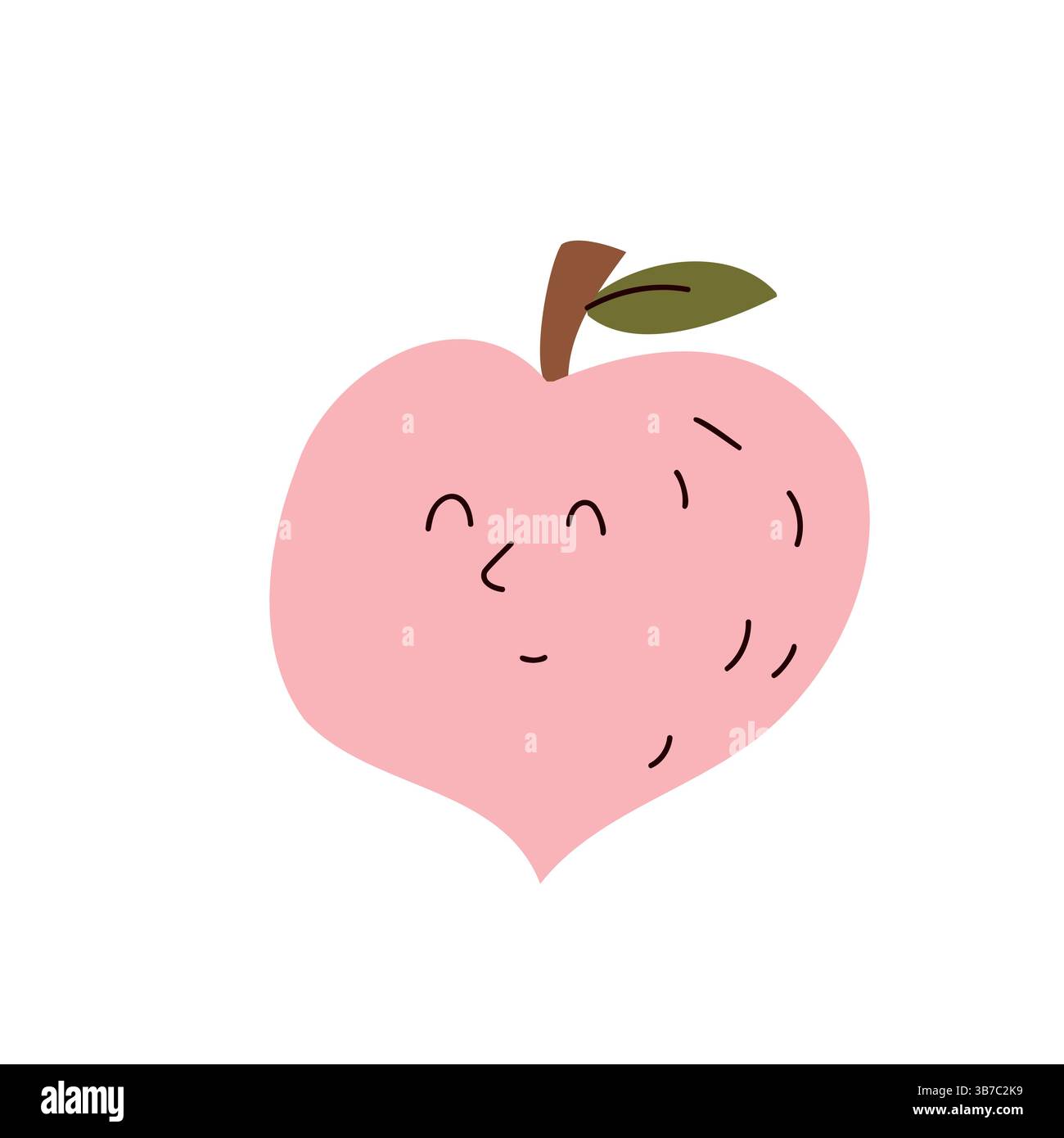 peach . cute illustration mascot peach Stock Vector Image & Art - Alamy