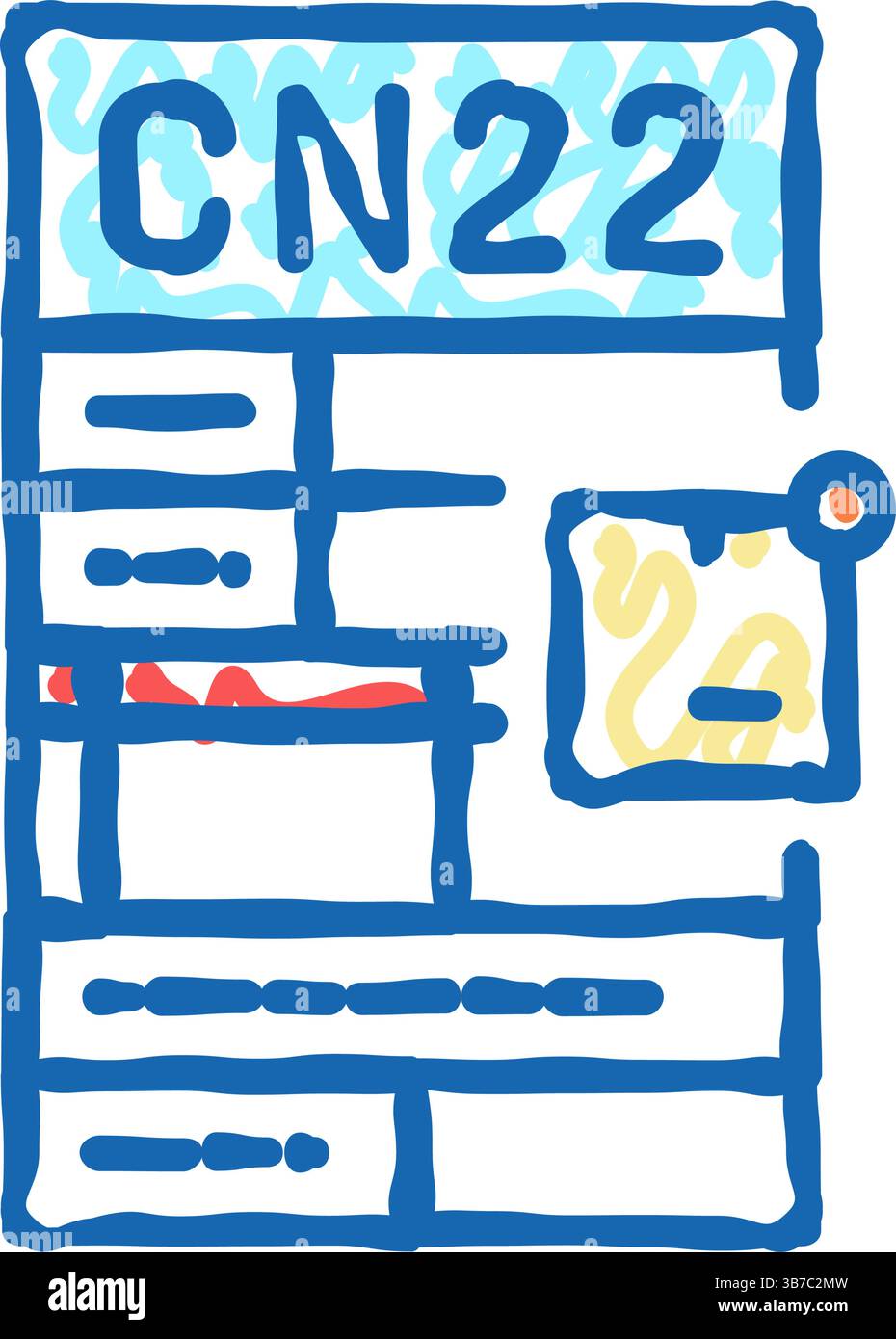 customs declaration icon doodle illustration Stock Vector Image & Art ...