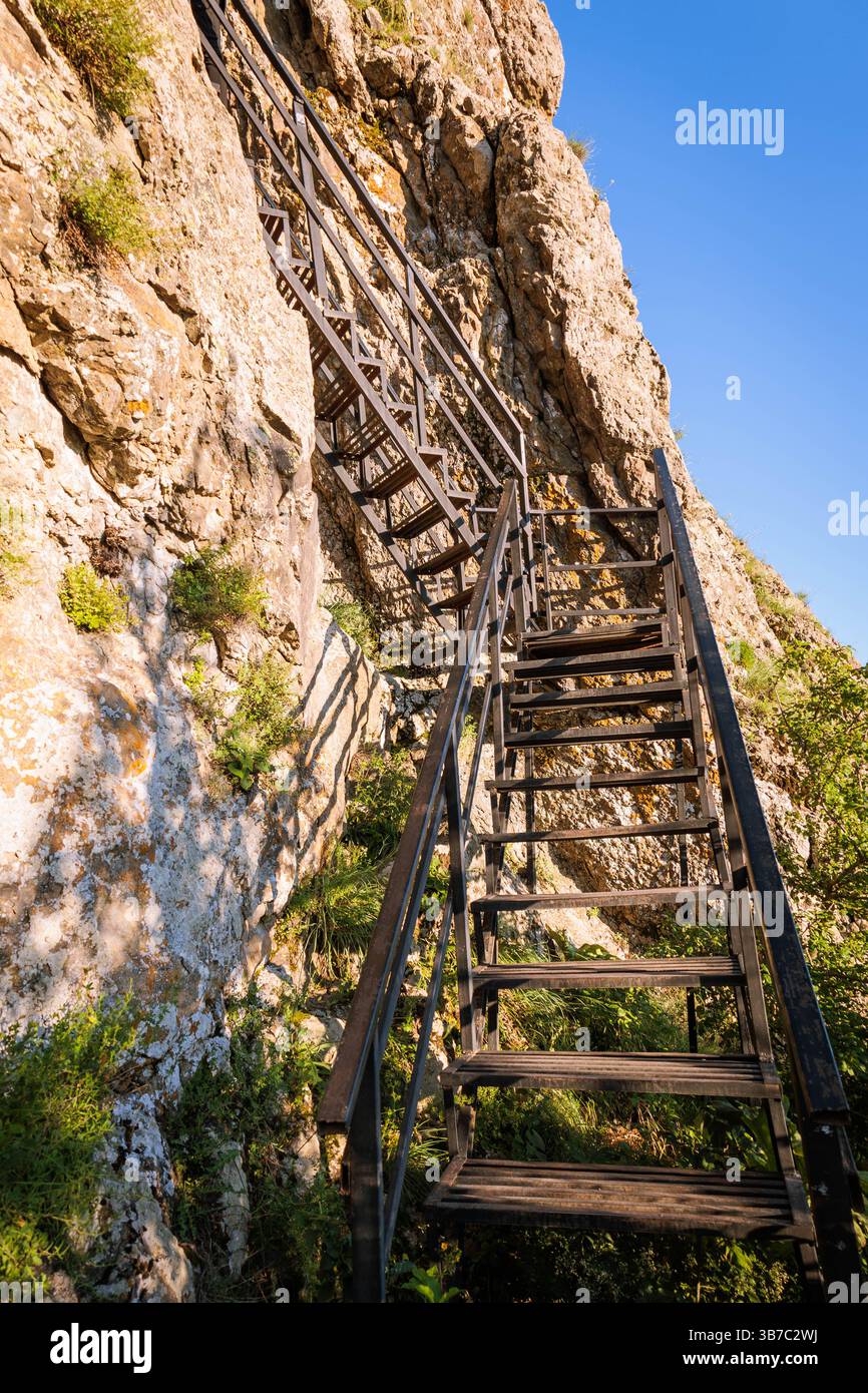 Steep metal stairs climbing hi-res stock photography and images - Alamy