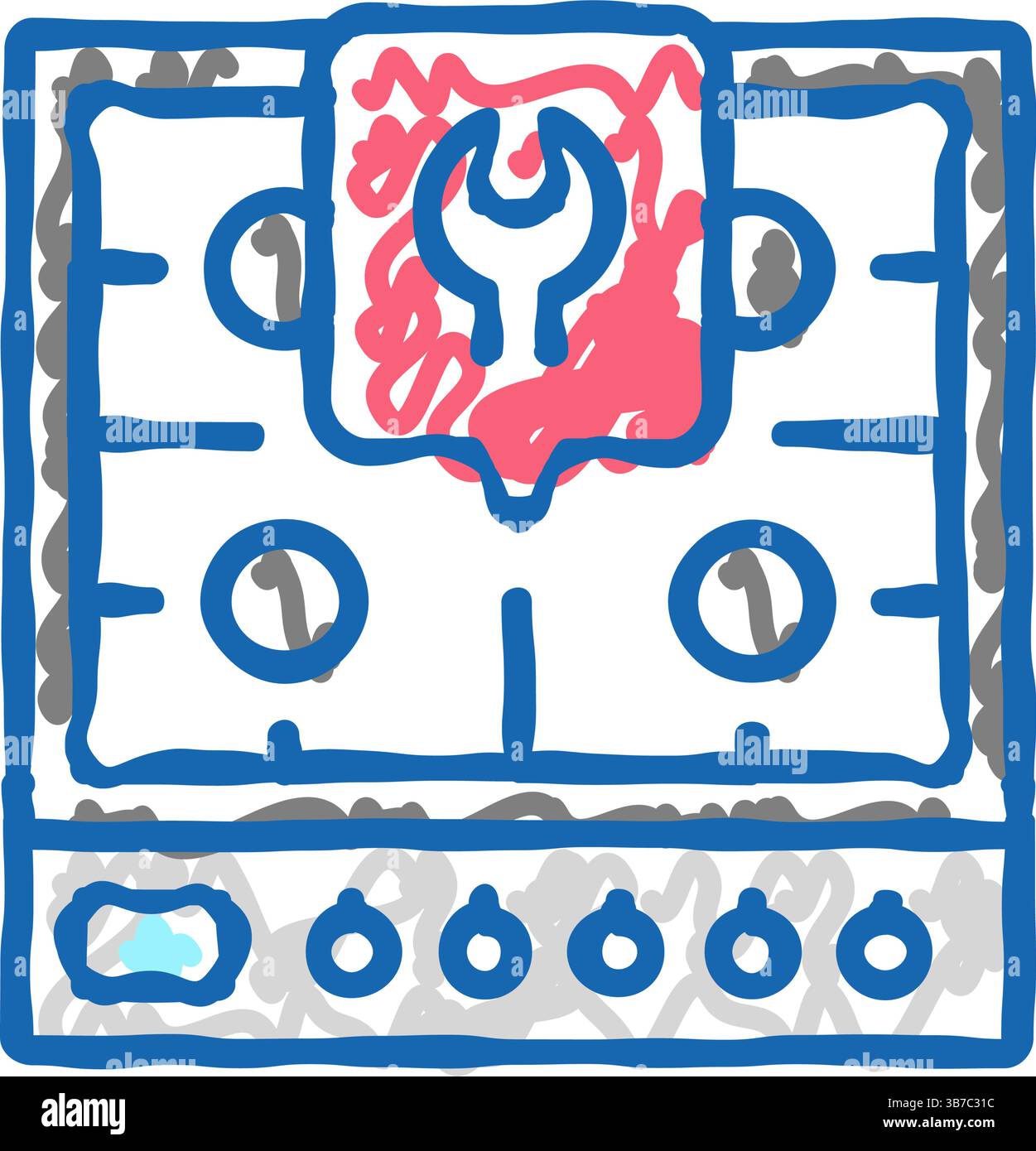 gas cooktop repair icon doodle illustration Stock Vector Image & Art ...