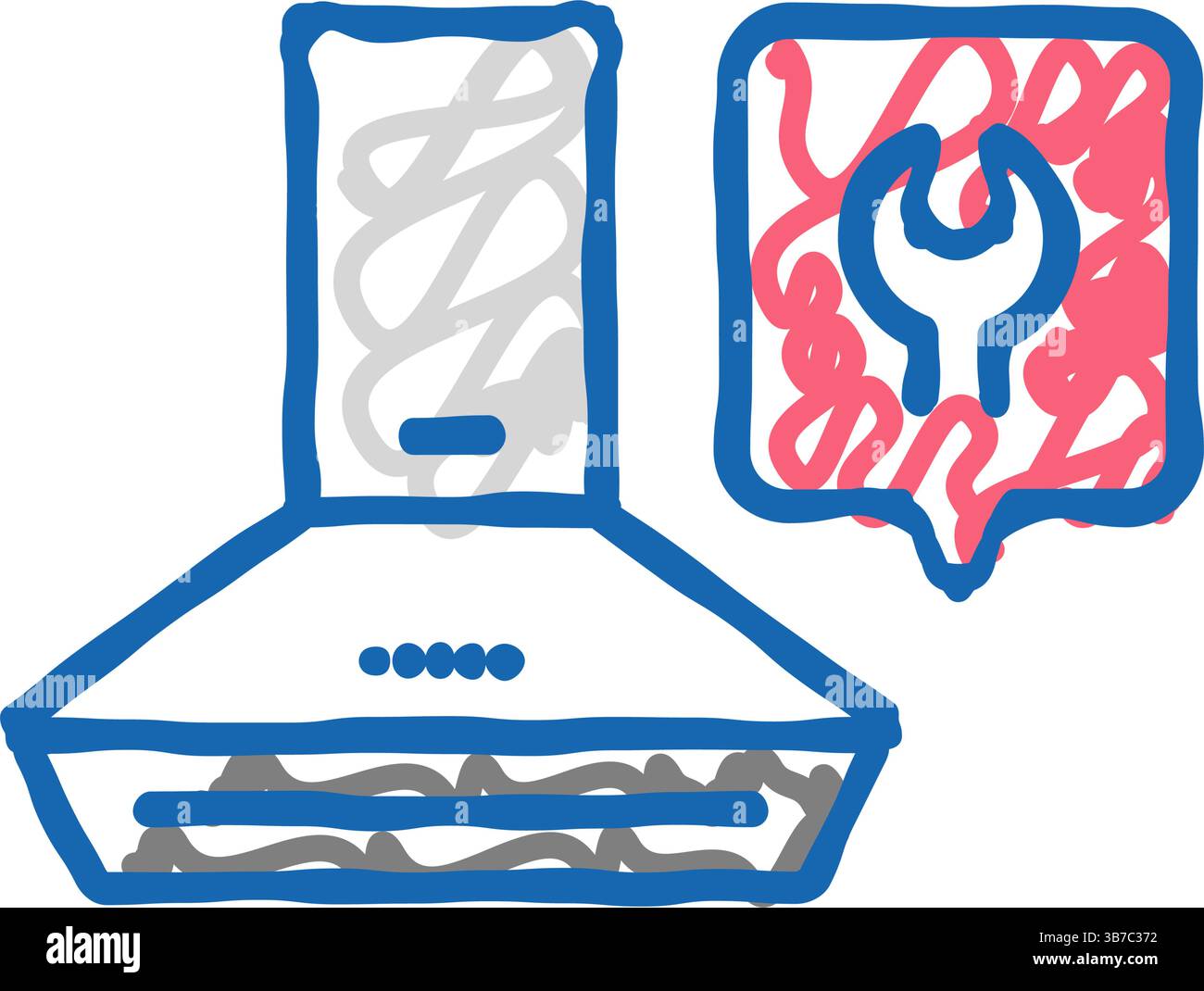 cooker hood repair icon doodle illustration Stock Vector Image & Art ...