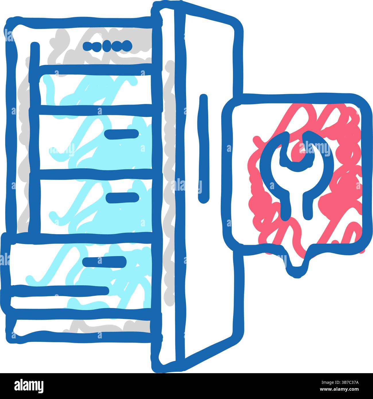 freezer repair icon doodle illustration Stock Vector Image & Art - Alamy