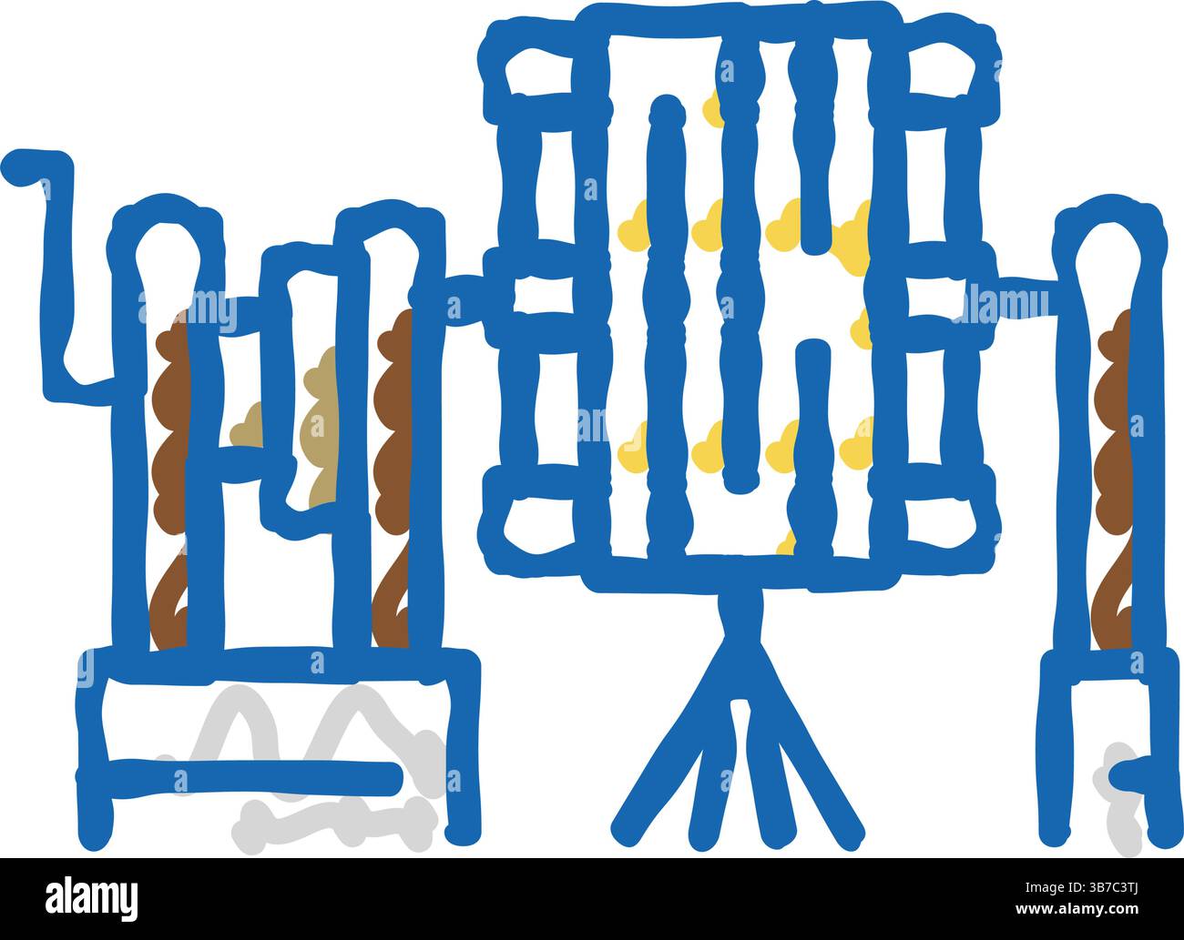 Silk reeling factory Stock Vector Images - Alamy