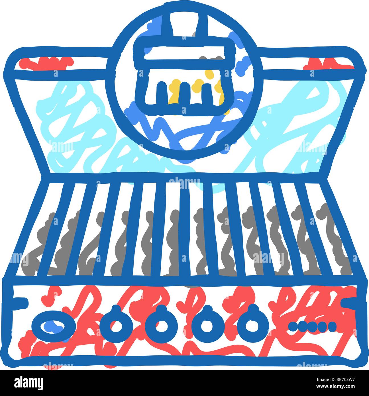 bbq cleaning icon doodle illustration Stock Vector Image & Art - Alamy