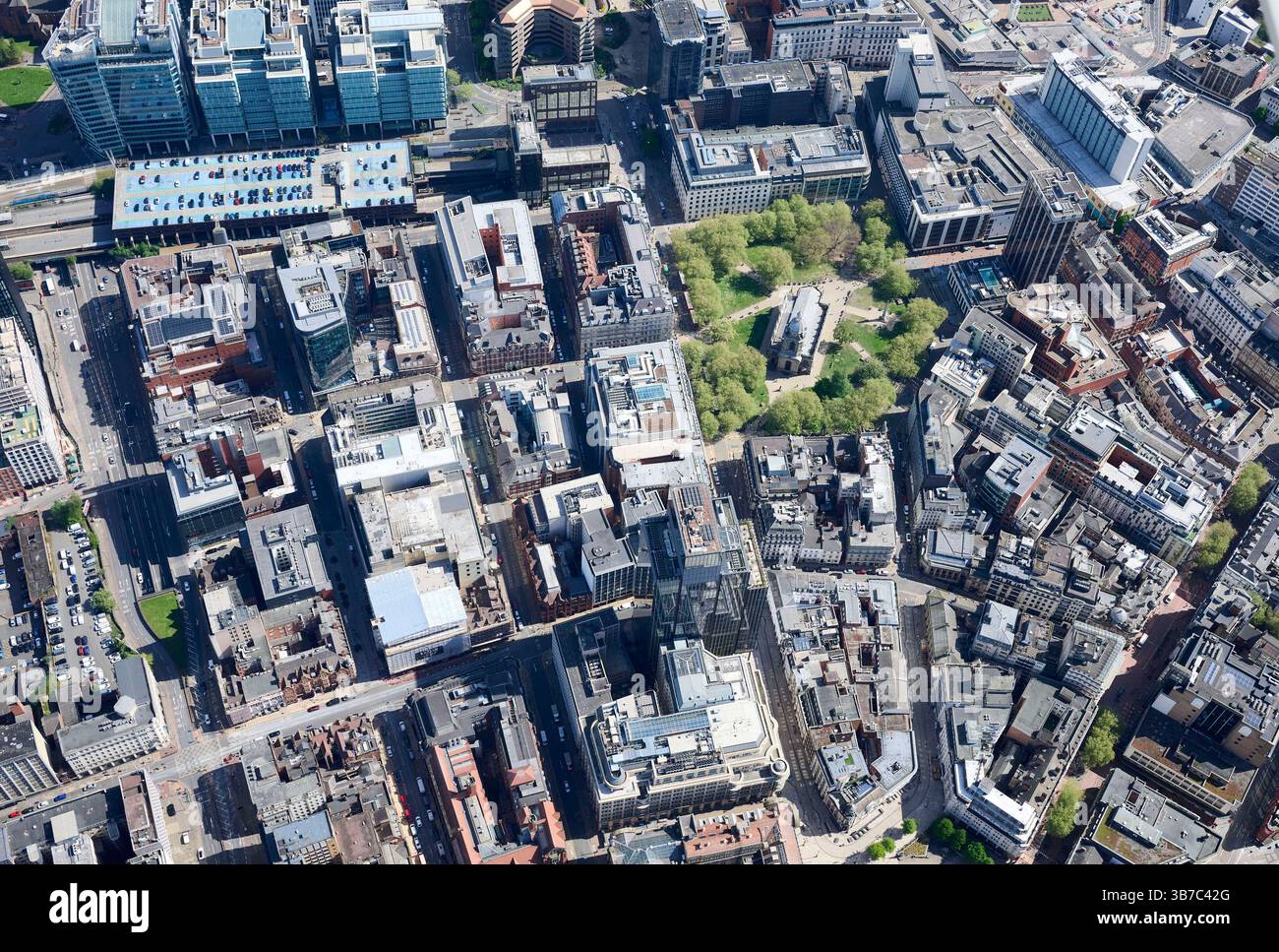 An aerial view of Birmingham City Centre, West Midlands, England, UK ...