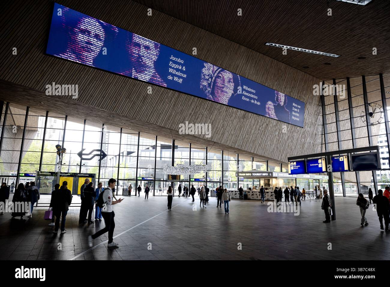 ROTTERDAM - A projection of names and, where possible, faces of victims ...