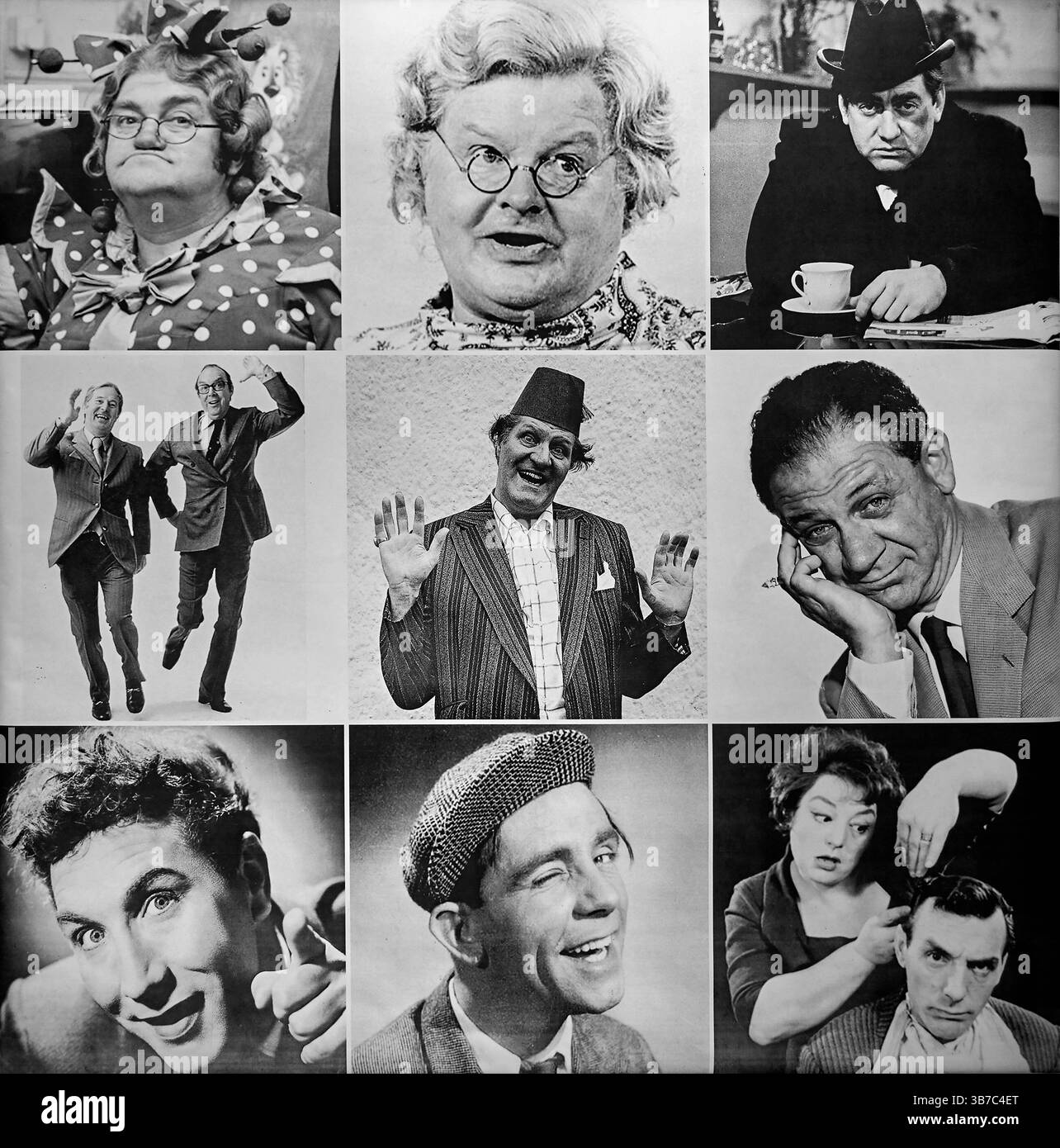Vintage photographs of British comedians and movie stars Stock Photo - Alamy