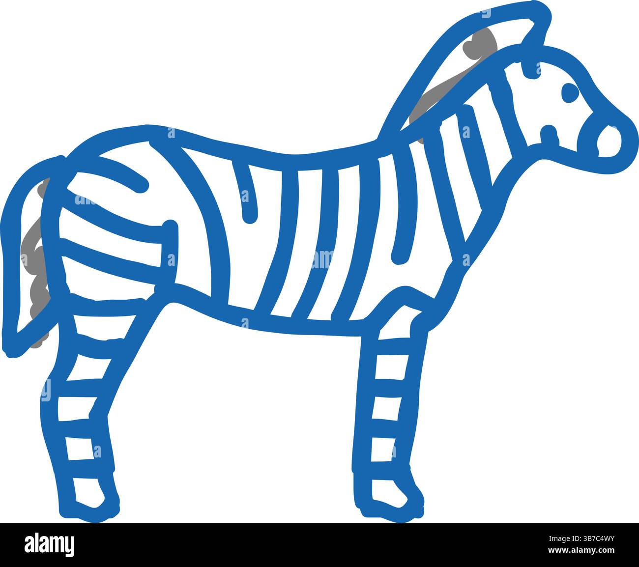 zebra animal in zoo icon doodle illustration Stock Vector Image & Art ...