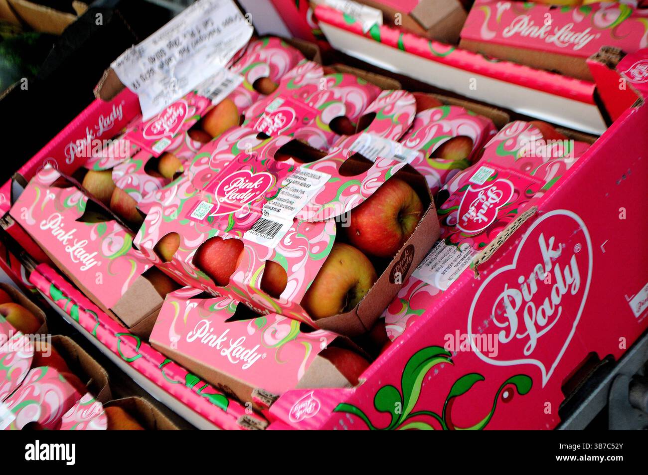 Kastrup/Copenhagen/ Denmark/06 may 2025/pink apple fruit in kastrup ...